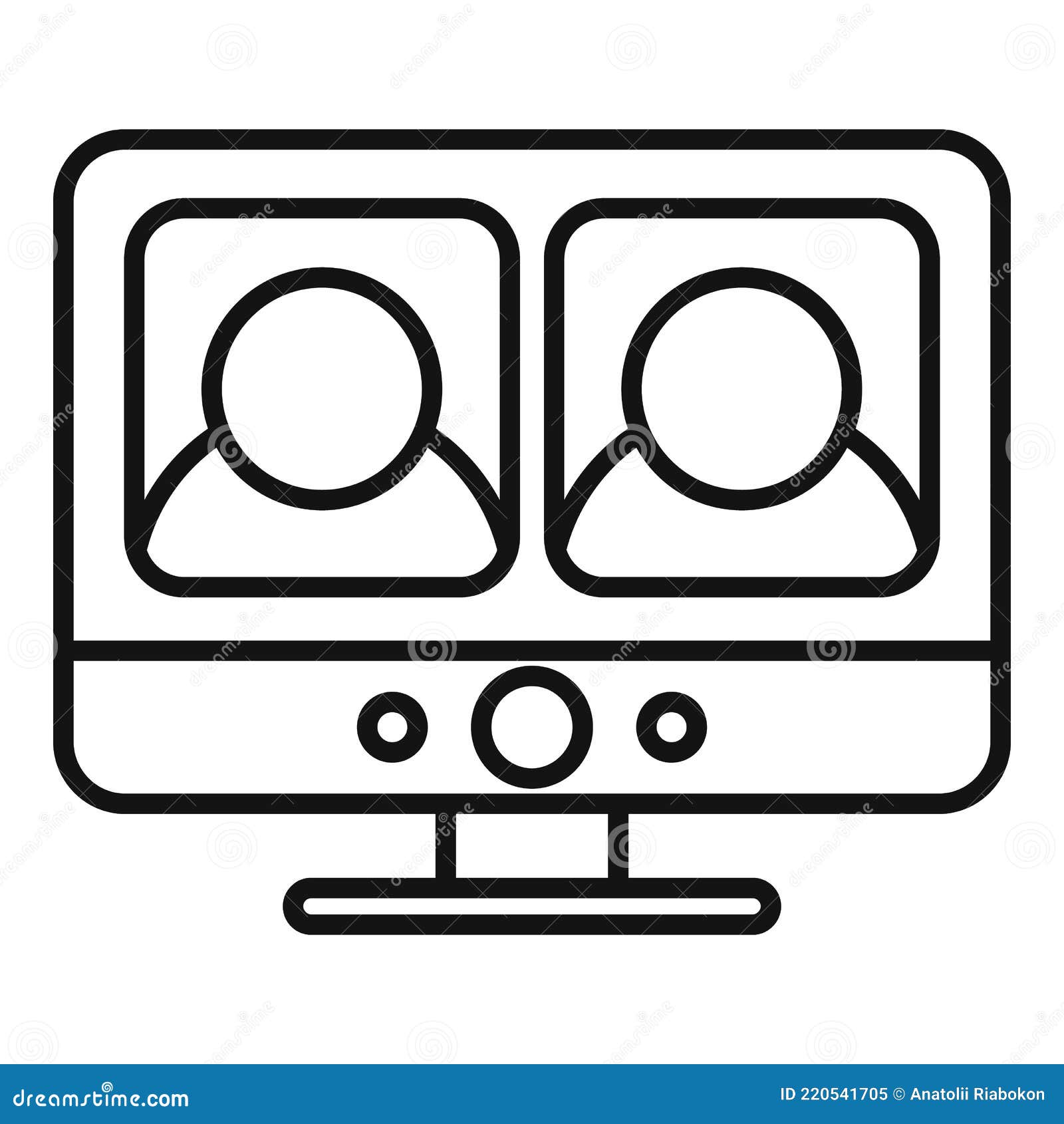 Communication Video Call Icon, Outline Style Stock Vector ...