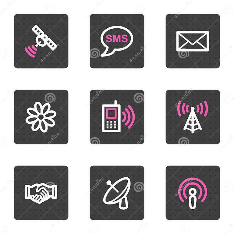 Communication web icons stock vector. Illustration of symbols - 8374192