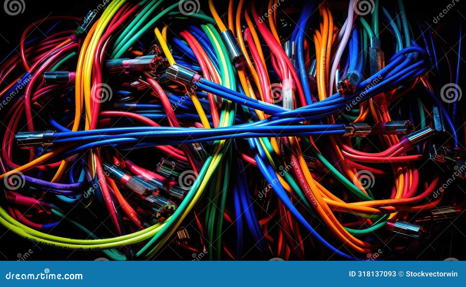 Communication Wire and Cable Stock Illustration - Illustration of ...