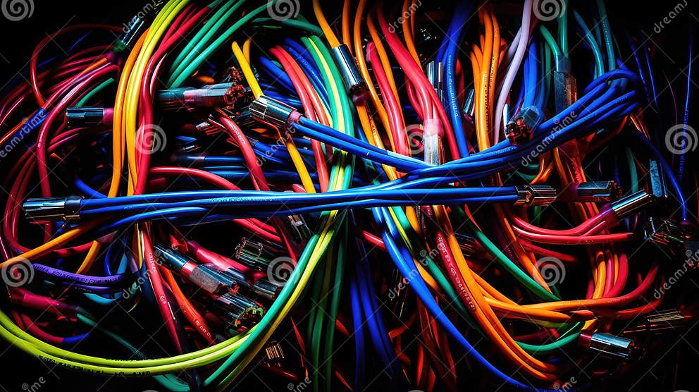 Communication Wire and Cable Stock Illustration - Illustration of ...