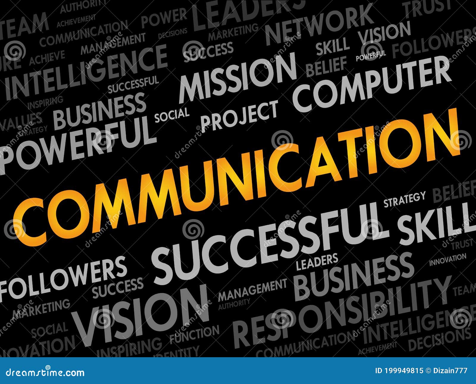 COMMUNICATION word cloud stock illustration. Illustration of ...