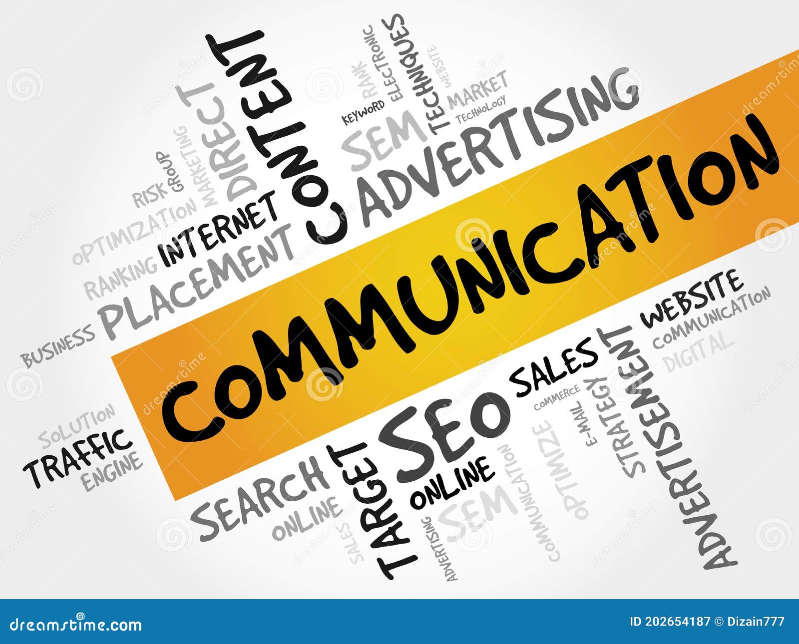 COMMUNICATION word cloud stock illustration. Illustration of poster ...