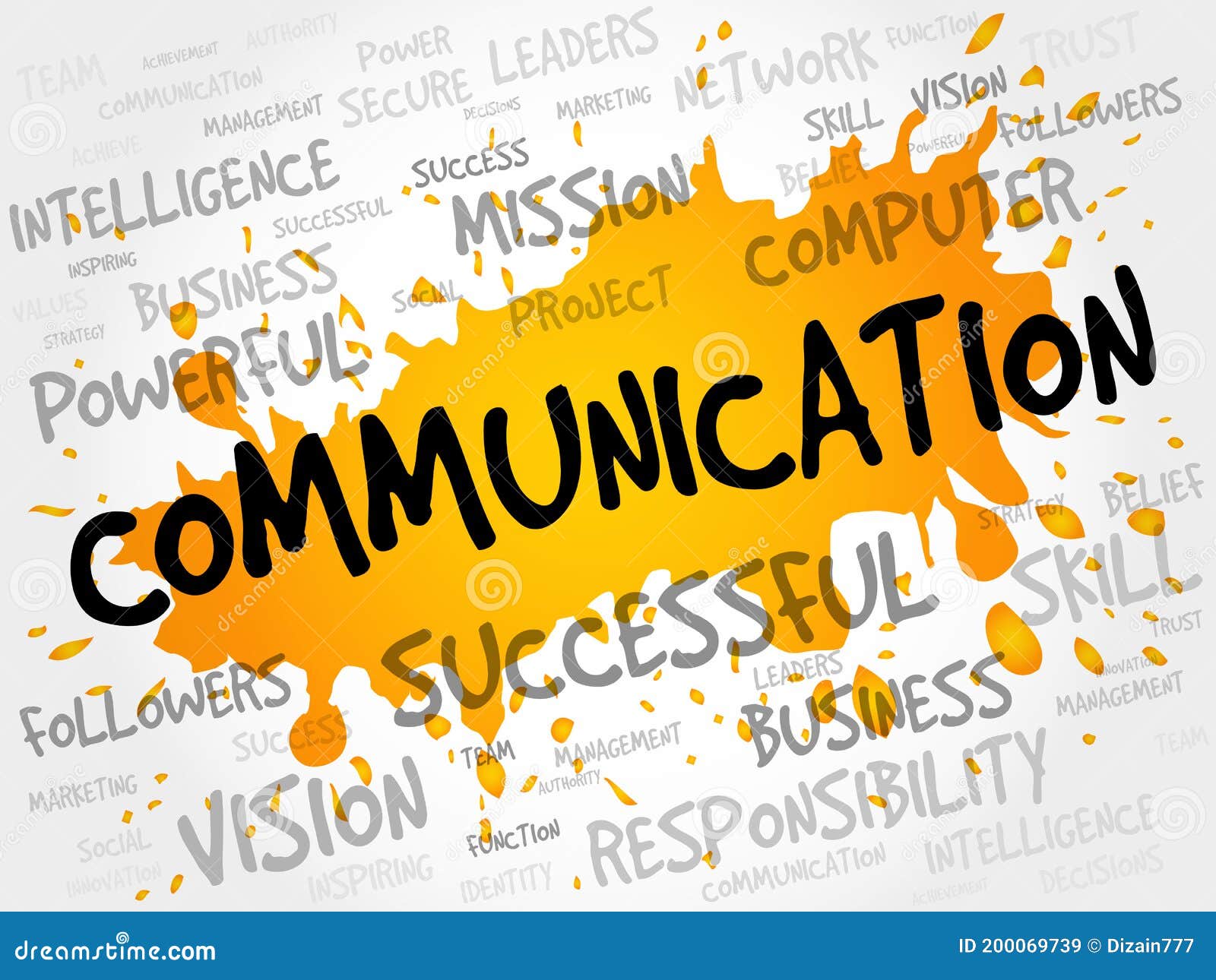 Communication Word Full Form With Logo Style Illustration Royalty-Free ...