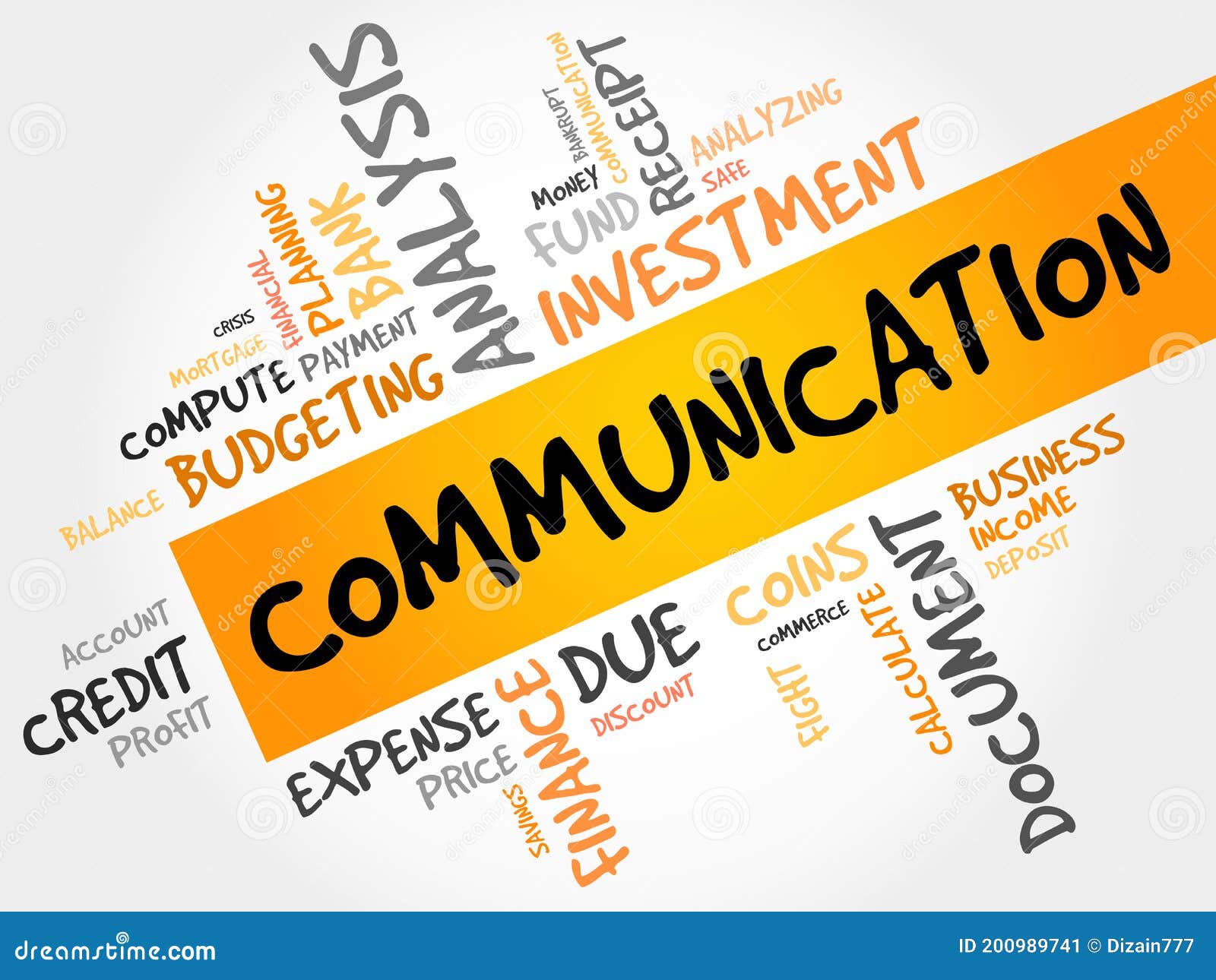 COMMUNICATION word cloud stock illustration. Illustration of analyzing ...