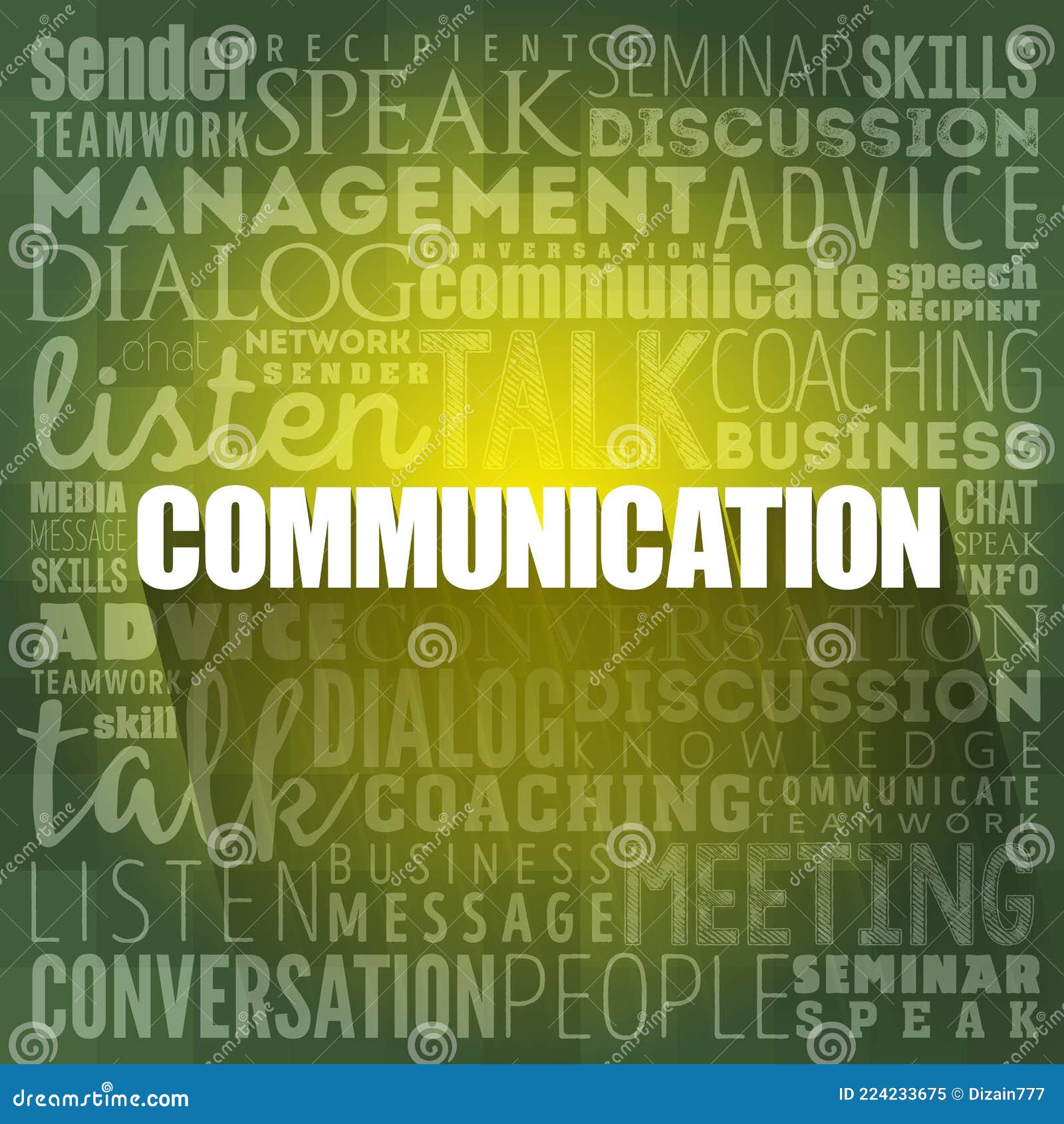 COMMUNICATION Word Cloud Collage, Business Concept Background Stock ...