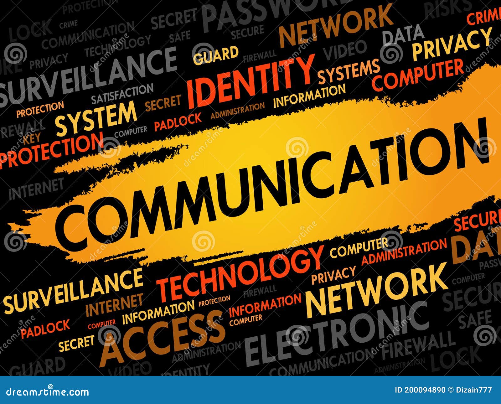Communication Word Cloud Collage Stock Illustration - Illustration of ...