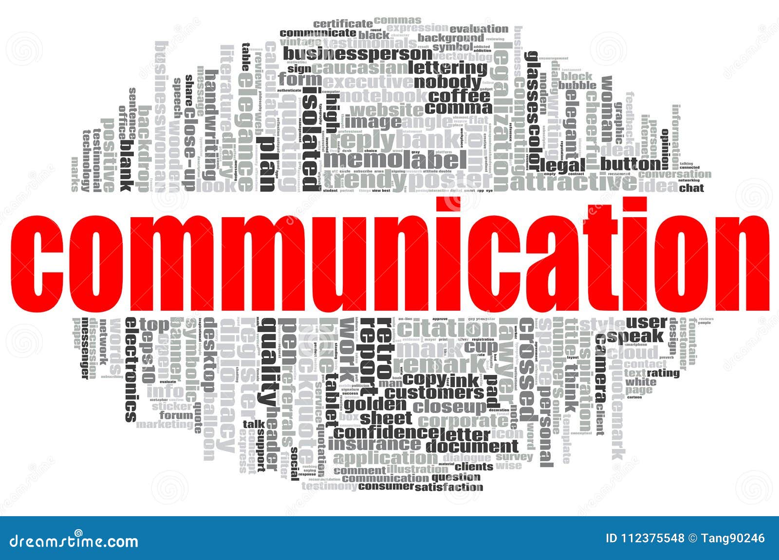 Communication word cloud stock illustration. Illustration of wordcloud ...