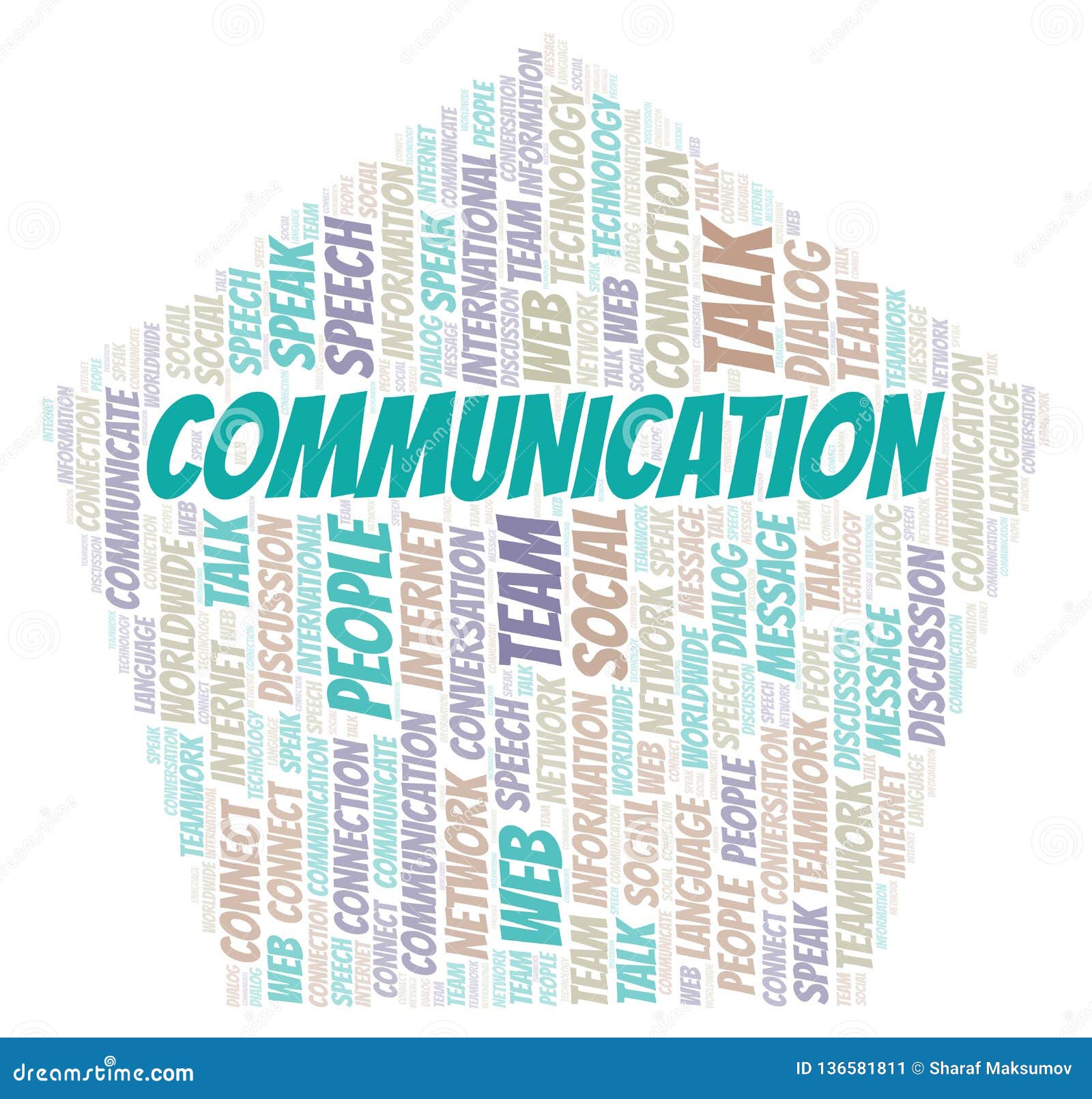 Communication word cloud stock illustration. Illustration of message ...