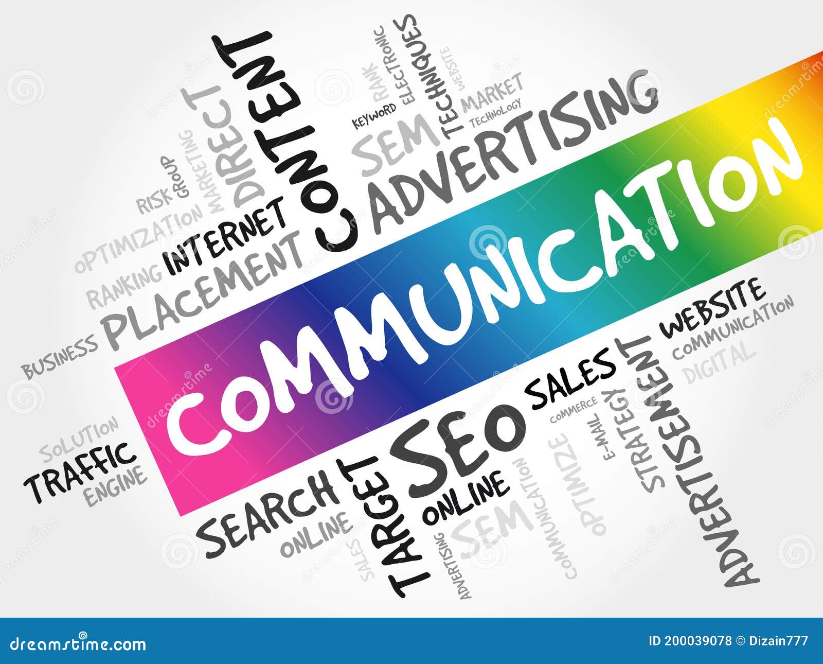 COMMUNICATION Word Cloud Concept Stock Illustration - Illustration of ...