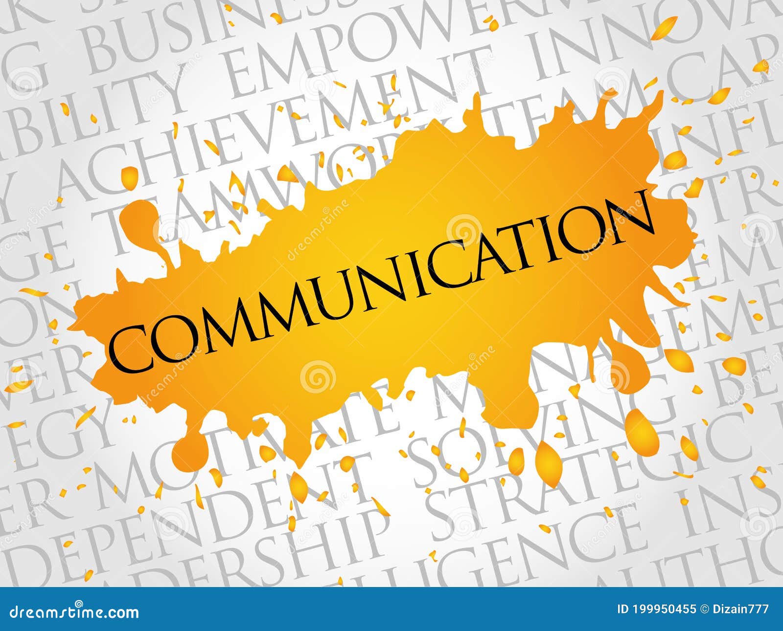 Communication Word Full Form With Logo Style Illustration Royalty-Free ...