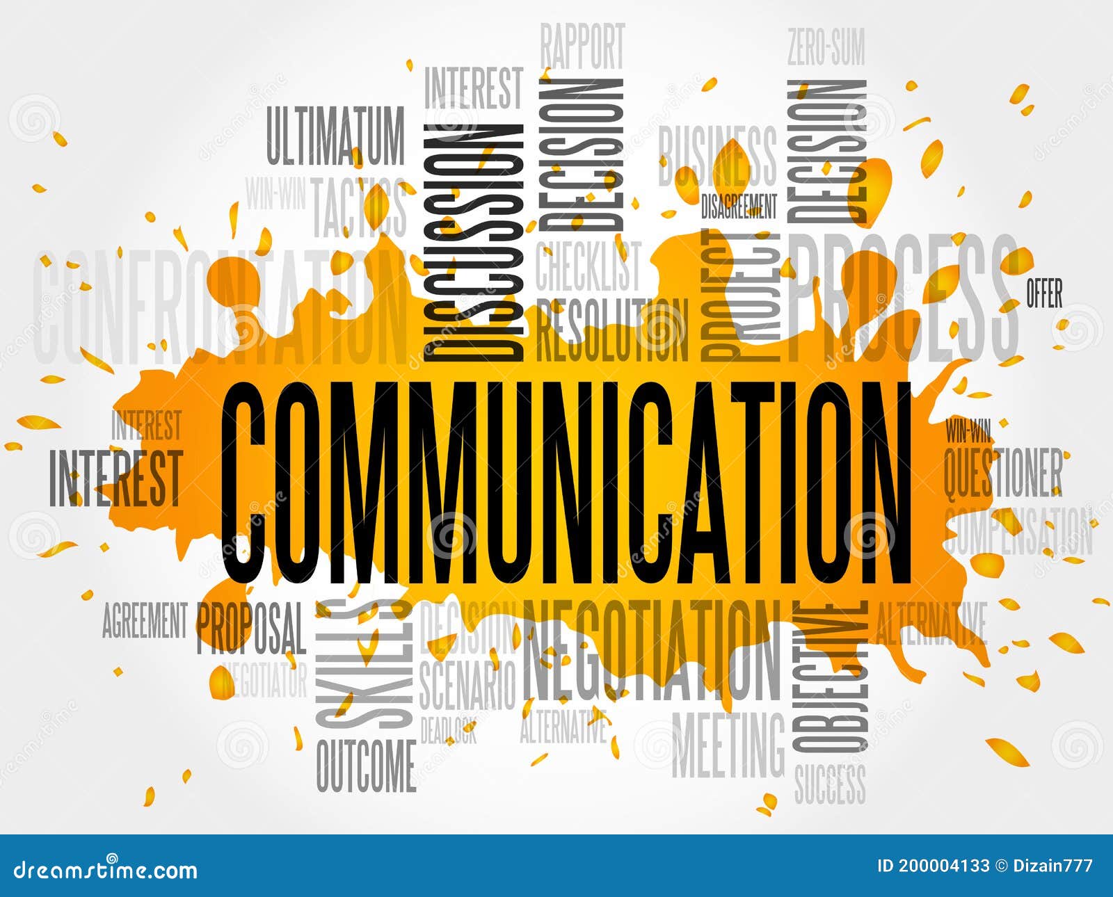 COMMUNICATION word cloud stock illustration. Illustration of connection ...