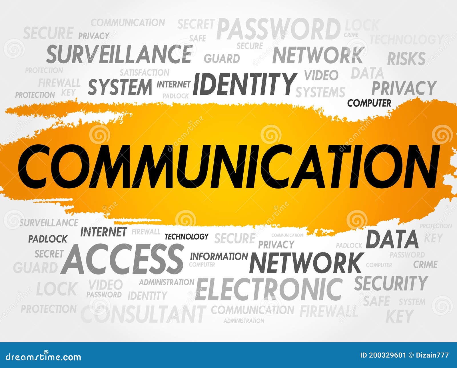 COMMUNICATION word cloud stock illustration. Illustration of access ...