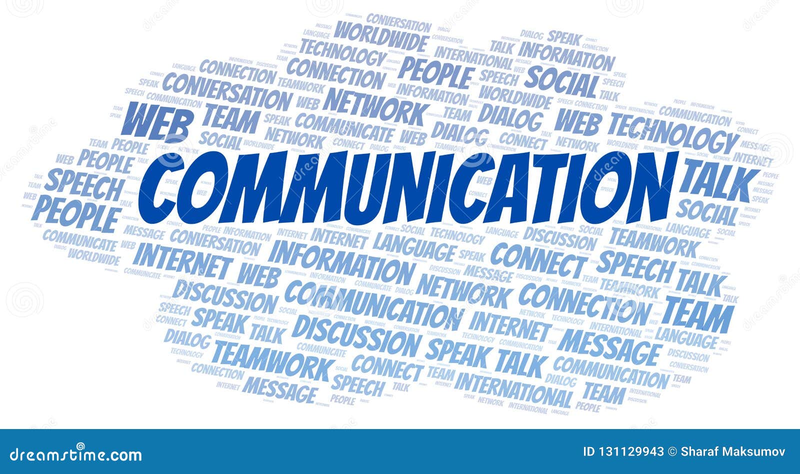 Communication word cloud. stock illustration. Illustration of message ...