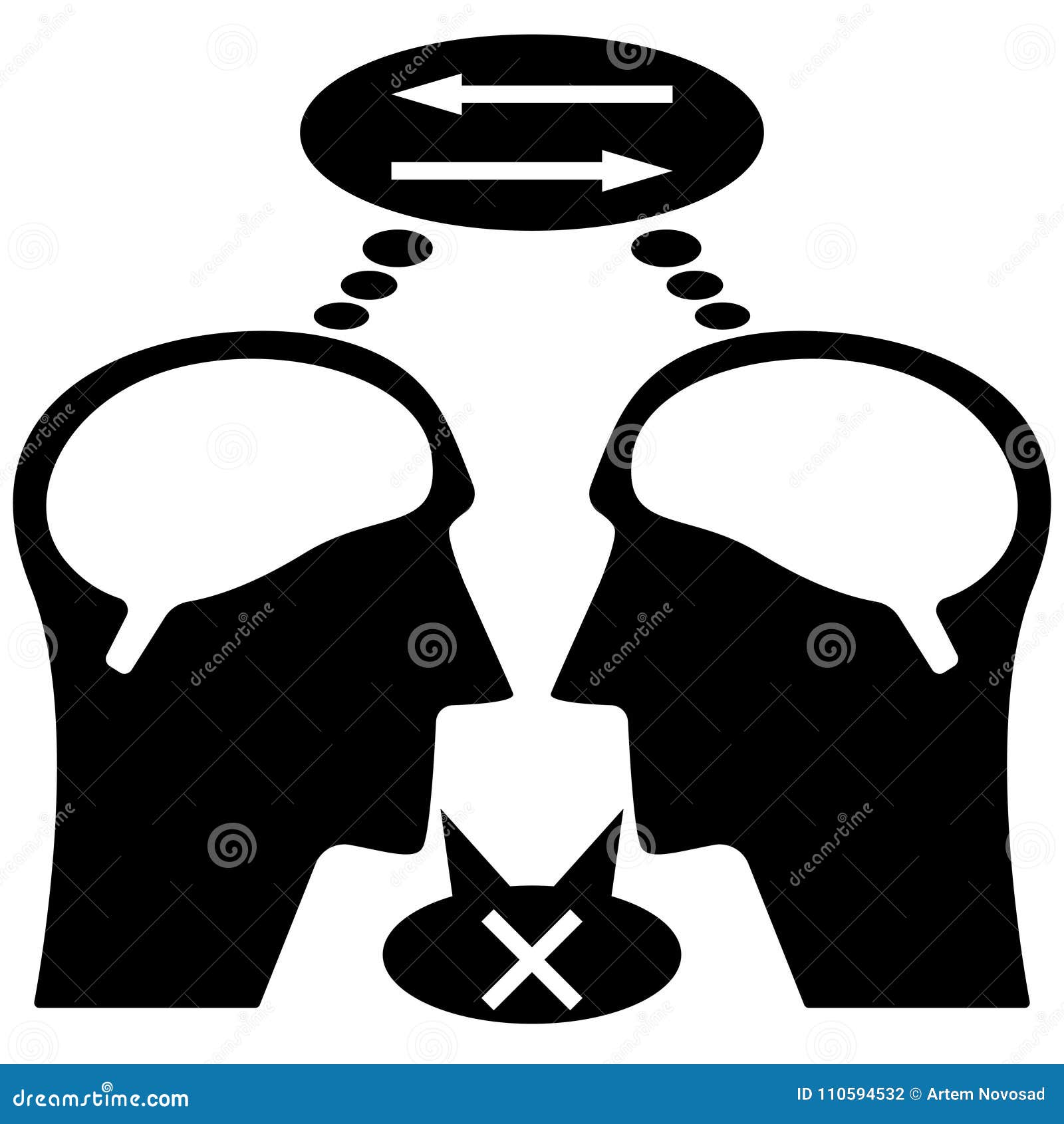 Communication without Words Stock Illustration - Illustration of idea ...