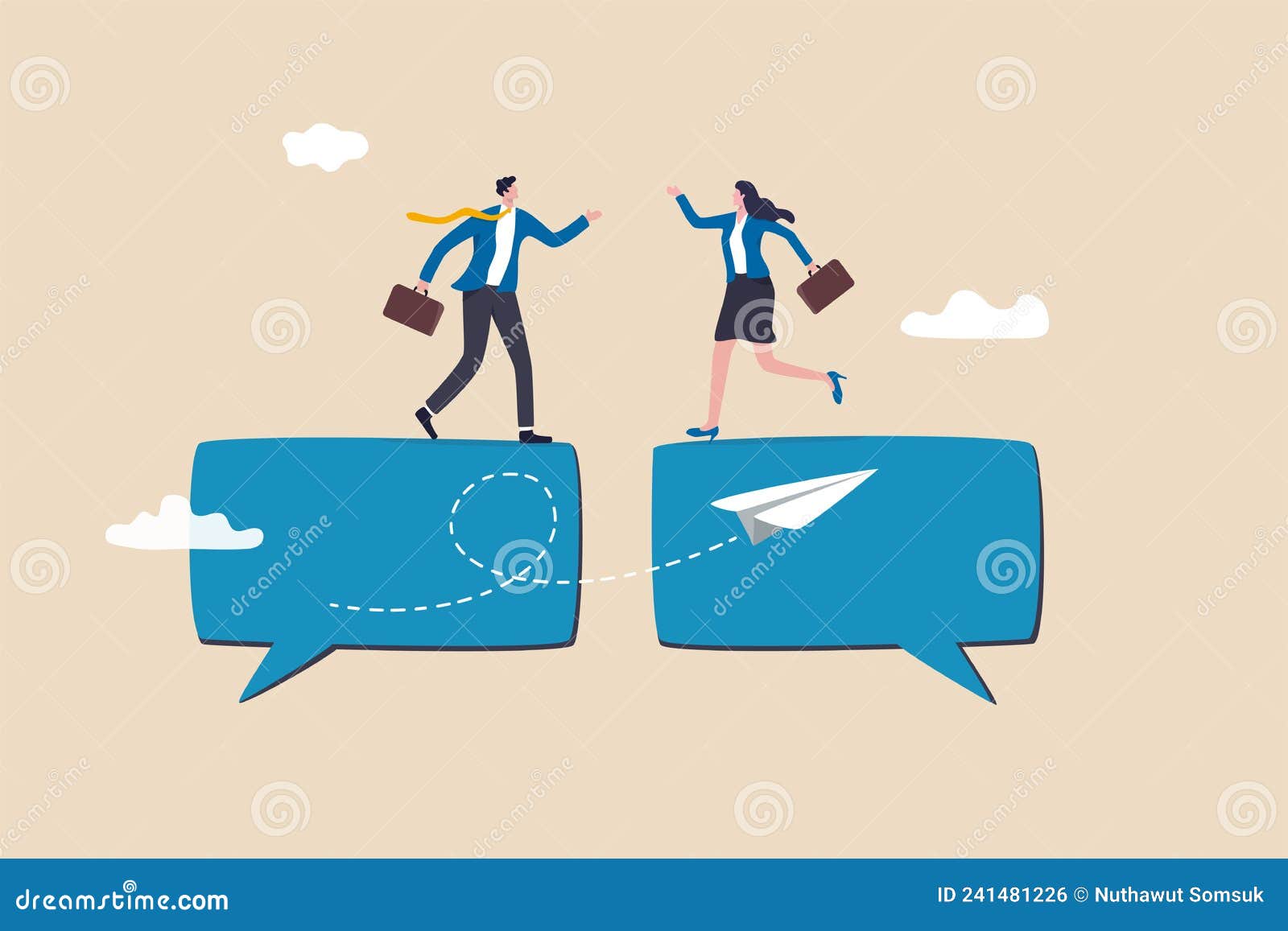 Communication or Work Discussion, Sending Message or Telling New Idea ...