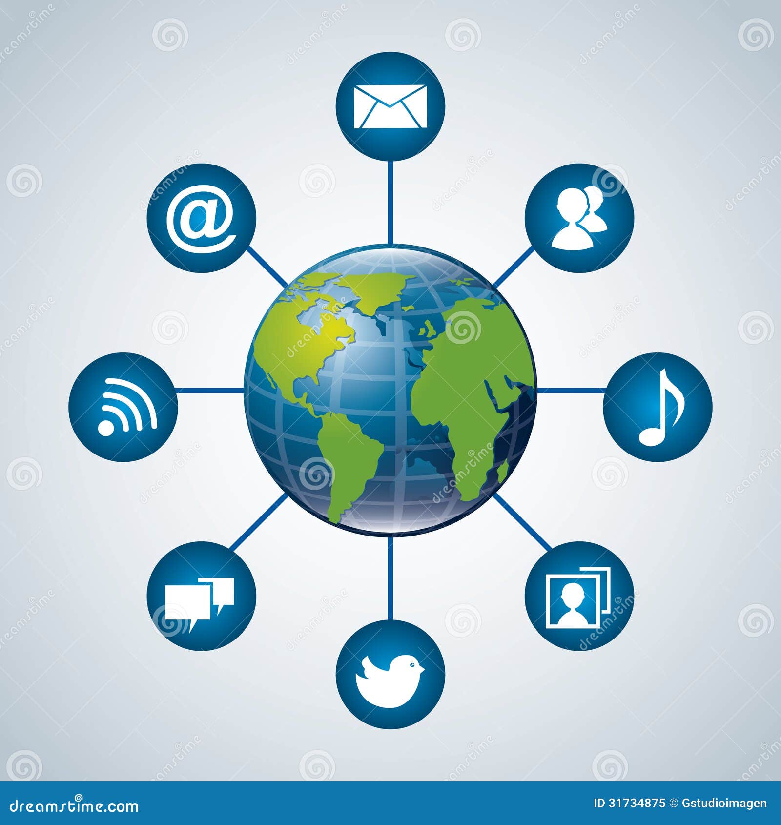 Communication world stock vector. Illustration of application - 31734875