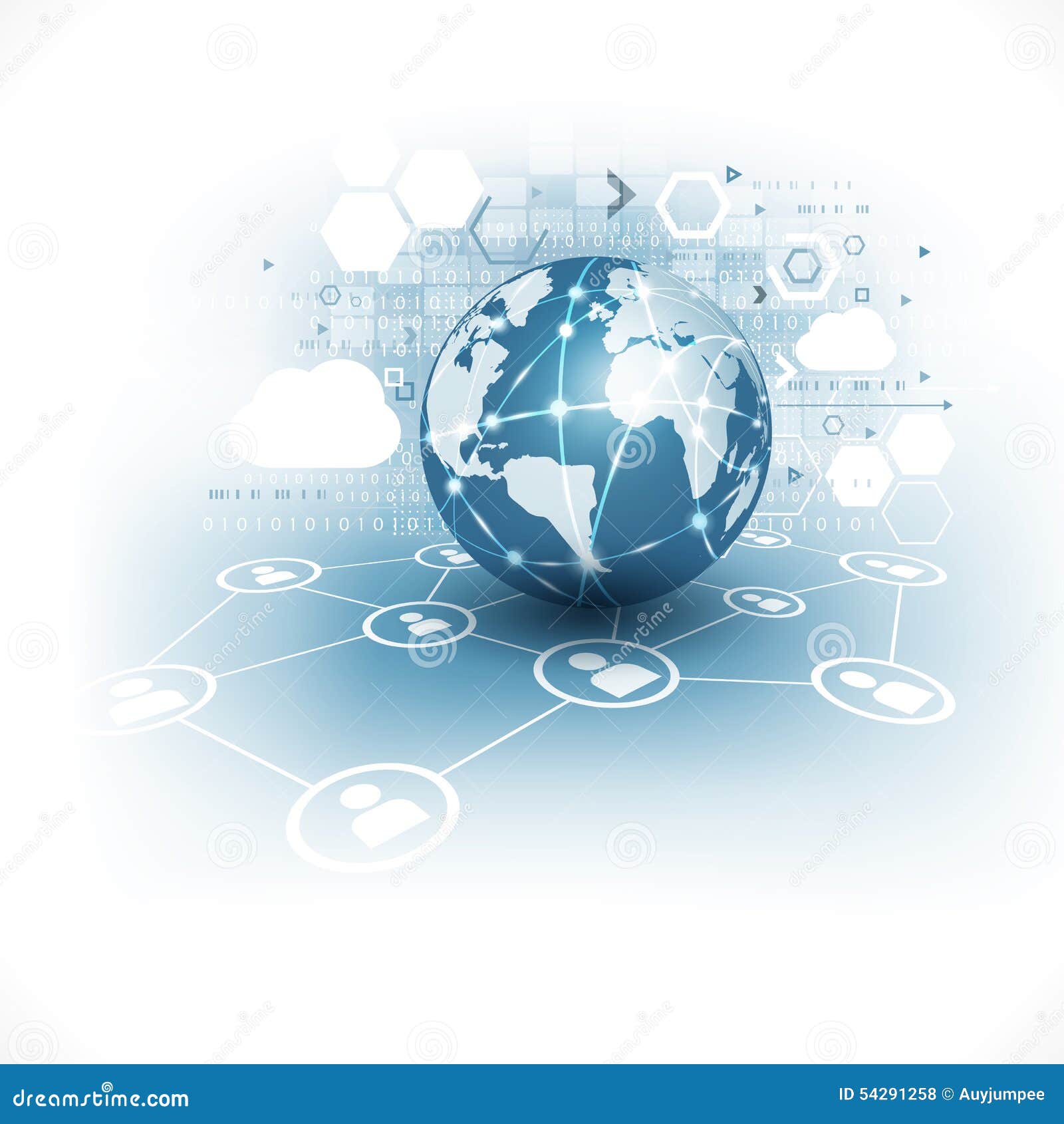 Communication World & Technology Business Flow Motion Isolate White ...