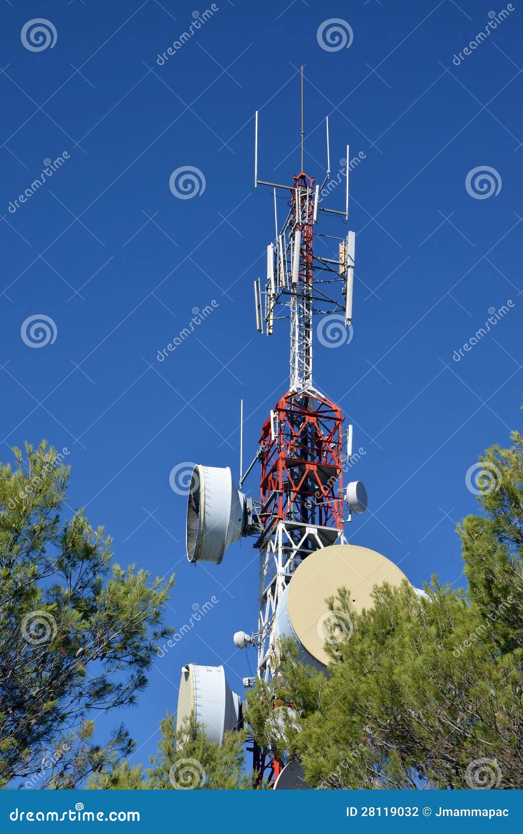 Communications antenna stock photo. Image of aerial, parabola - 28119032