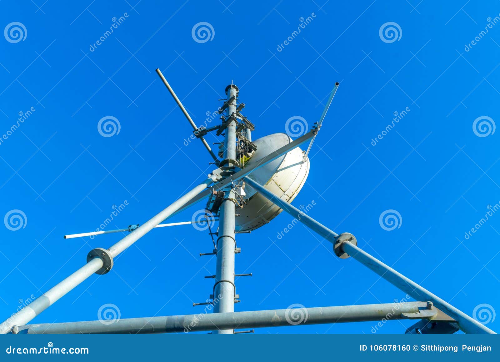 The Communications Antenna and Telecommunications Repeaters Pole Stock ...
