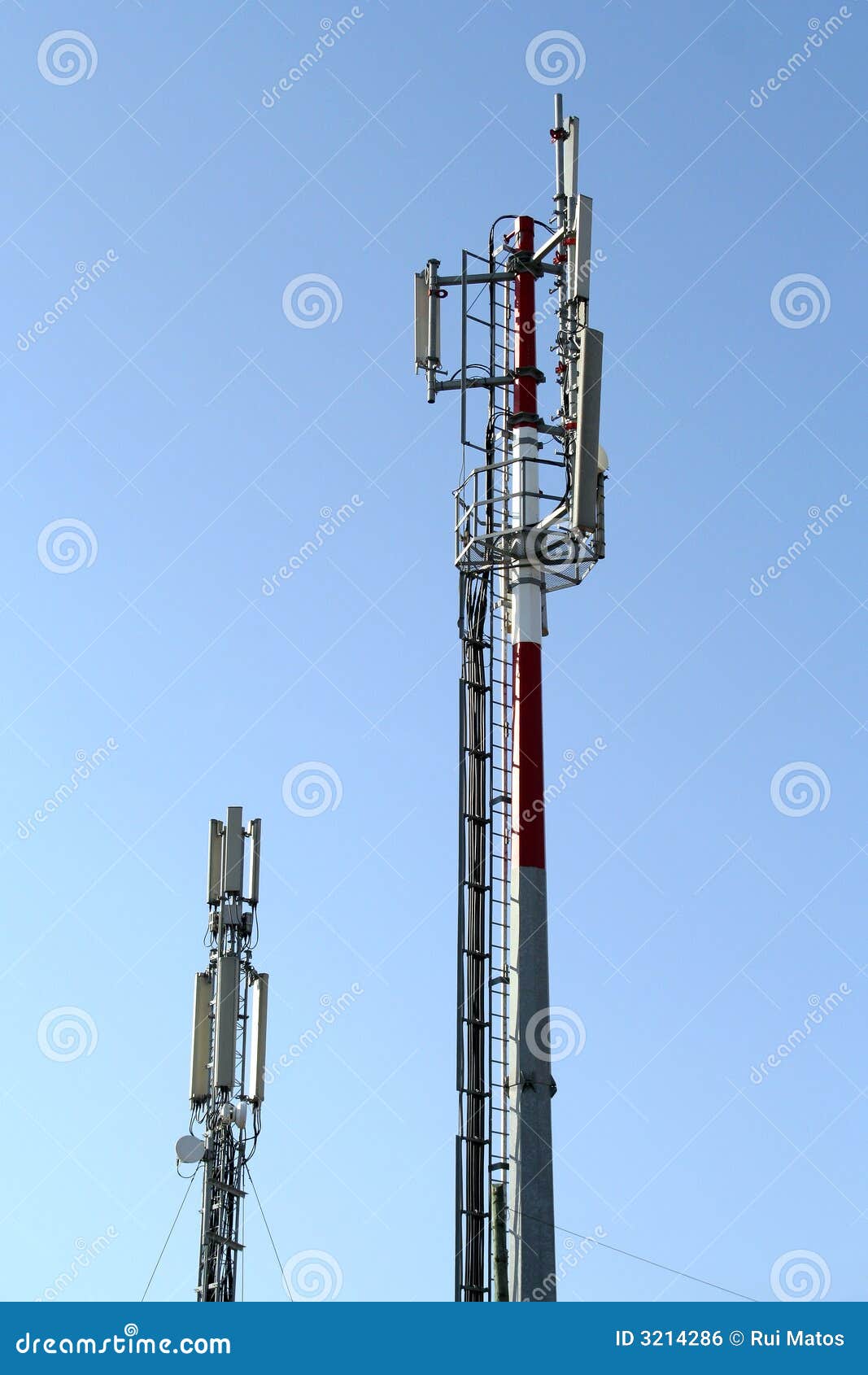 Communications antennas stock photo. Image of distance - 3214286
