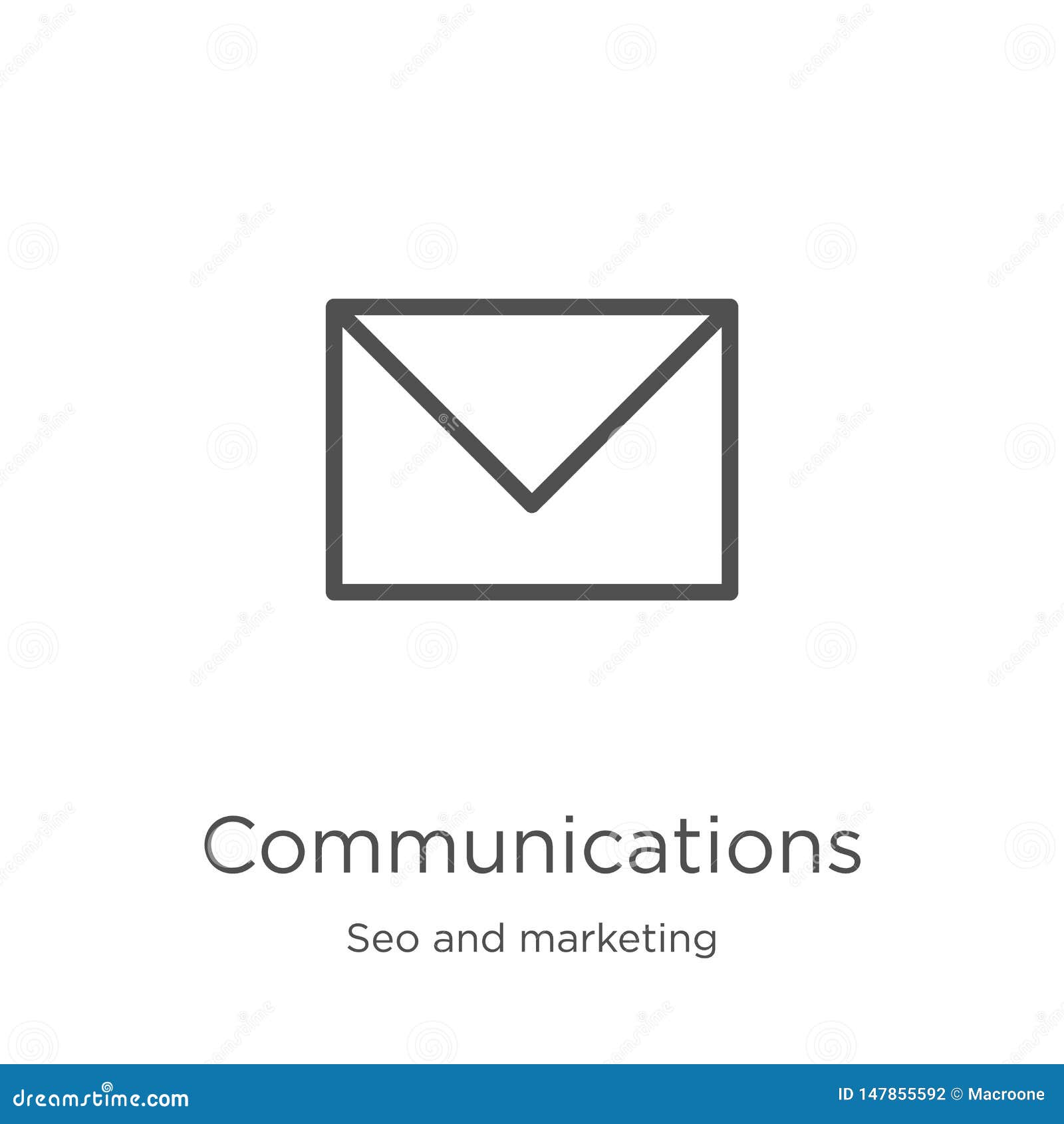 Communications Icon Vector from Seo and Marketing Collection. Thin Line ...