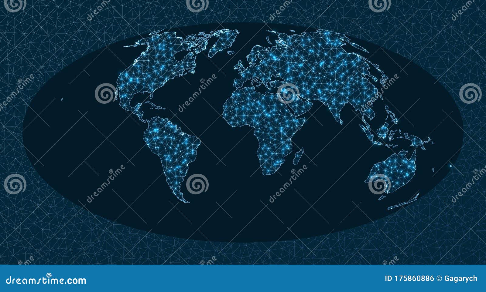 Communications Map of the World. Stock Vector - Illustration of ...