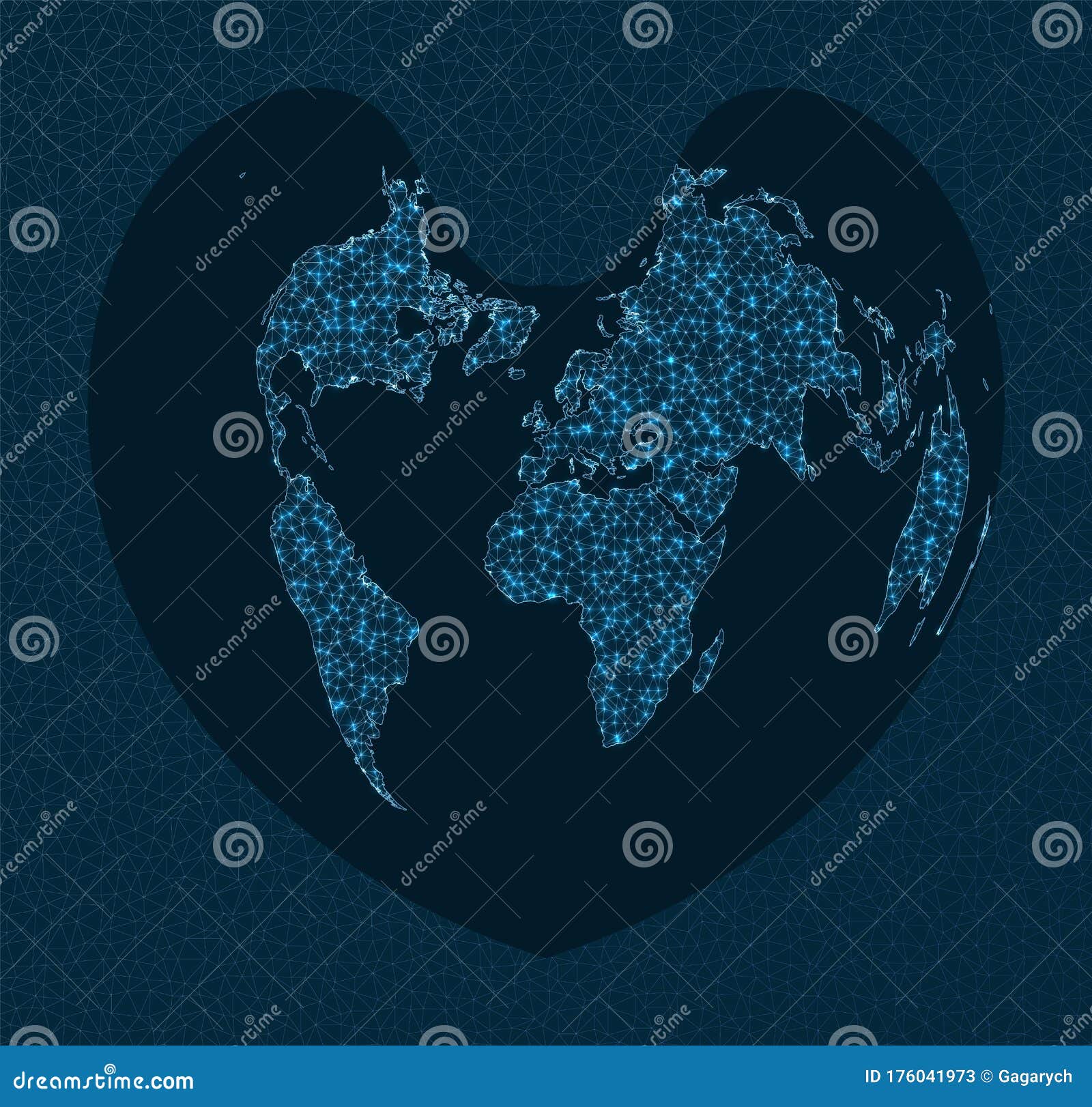 Communications Map of the World. Stock Vector - Illustration of ...