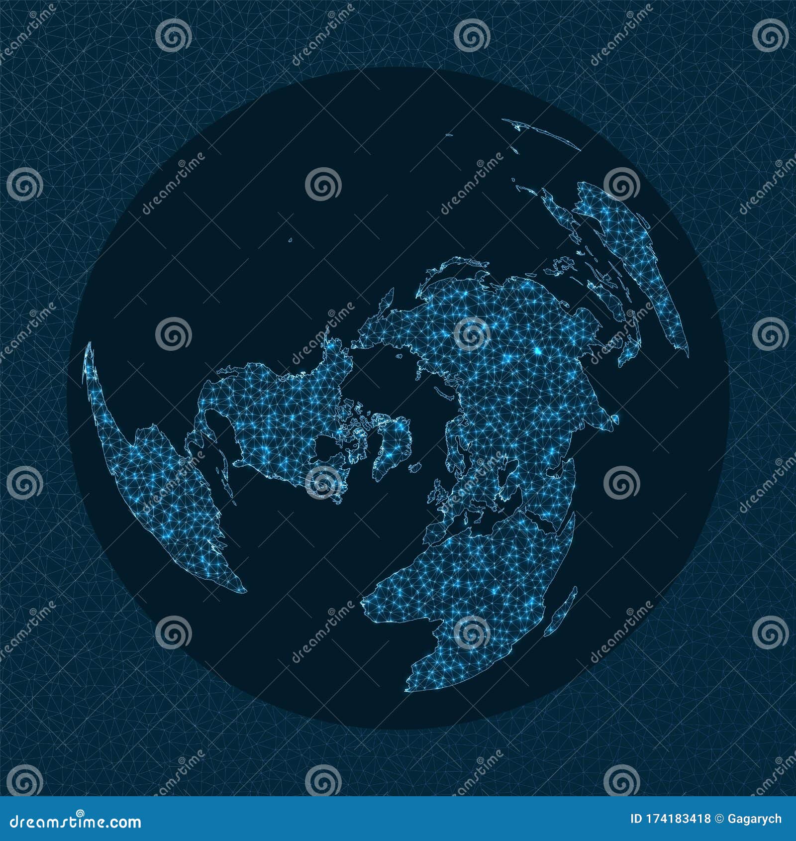 Communications Map of the World. Stock Vector - Illustration of ...