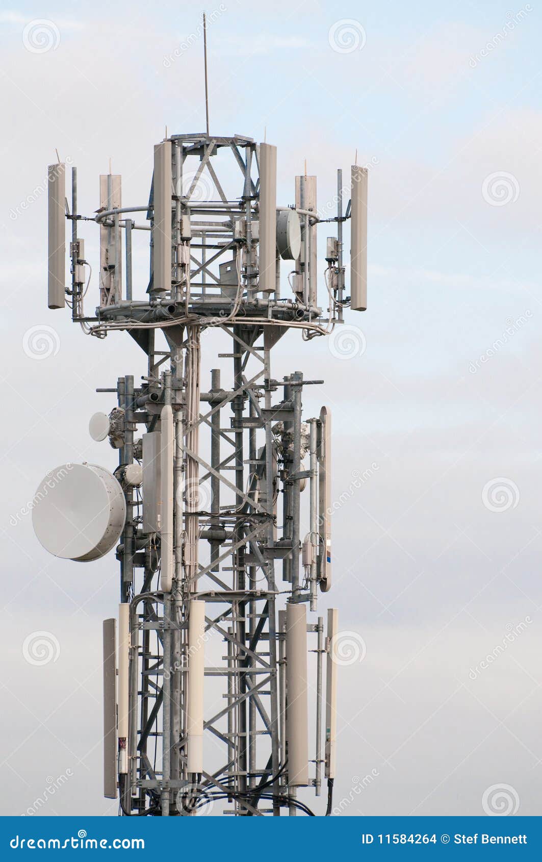Communications mast stock photo. Image of dish, aerial - 11584264