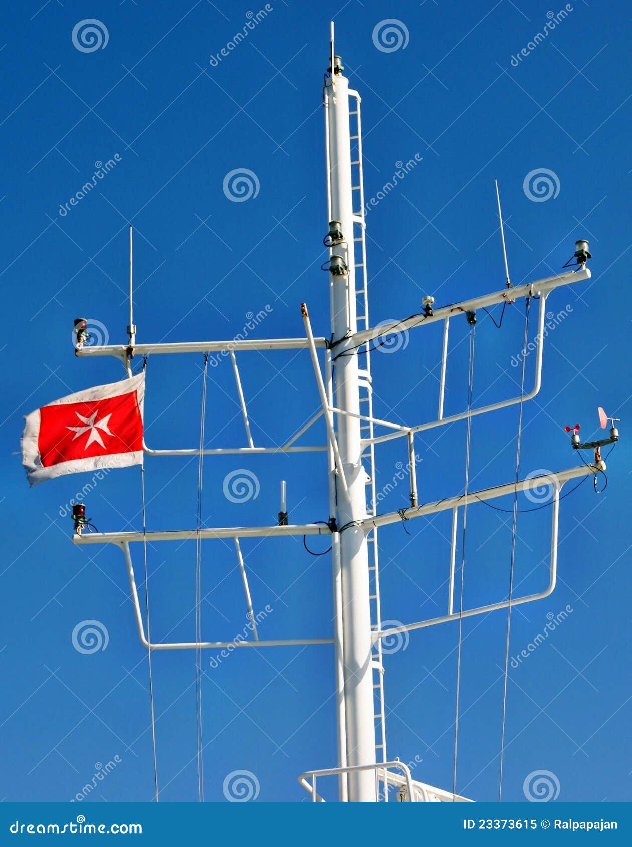 Communications Mast on the Gozo Ferry Stock Image - Image of maltese ...