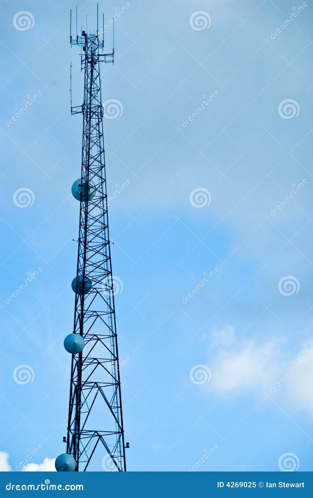 Communications Mast - Steel Tower Stock Image - Image of communication ...