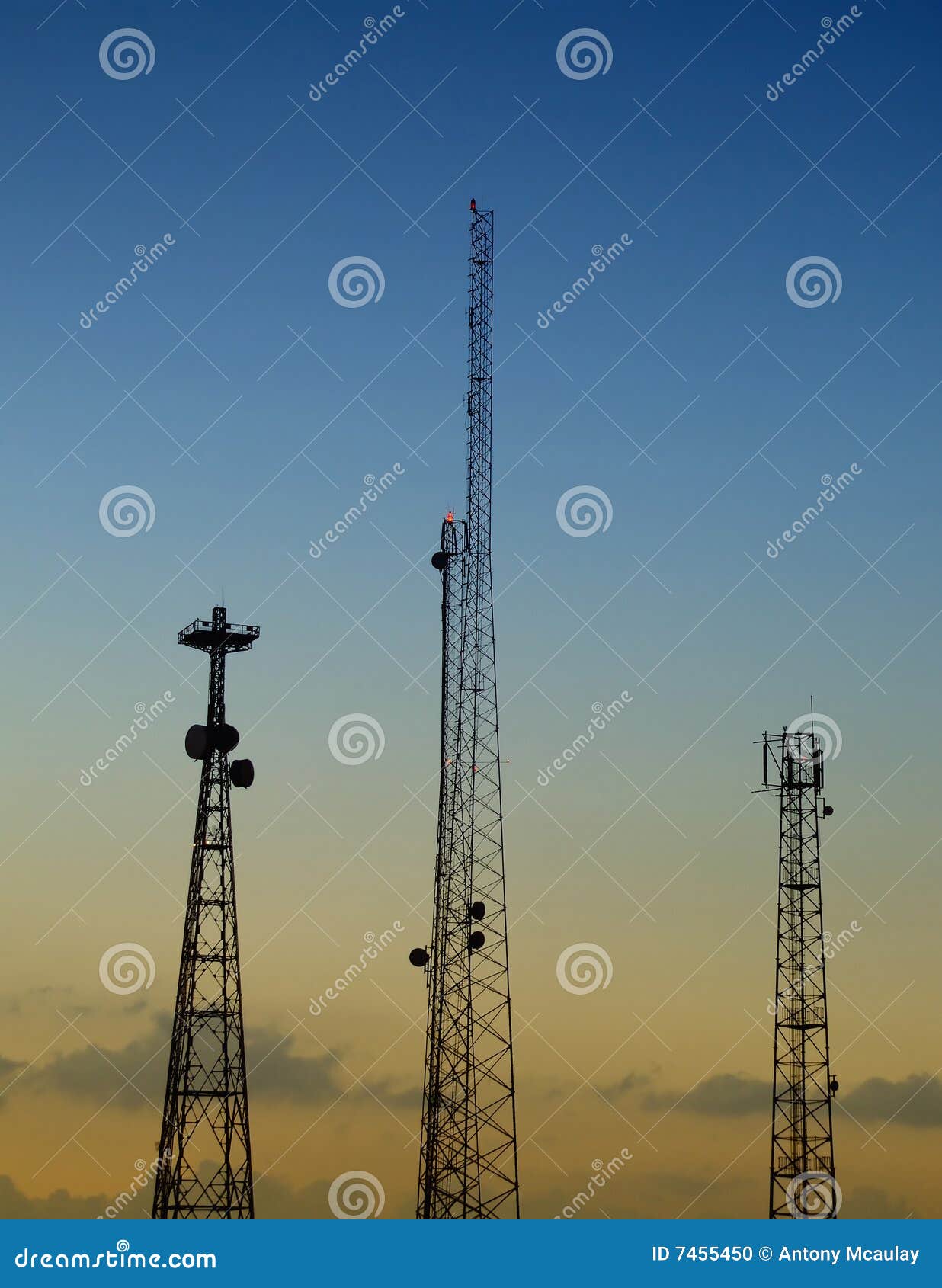 Communications masts 02 stock photo. Image of cellular - 7455450