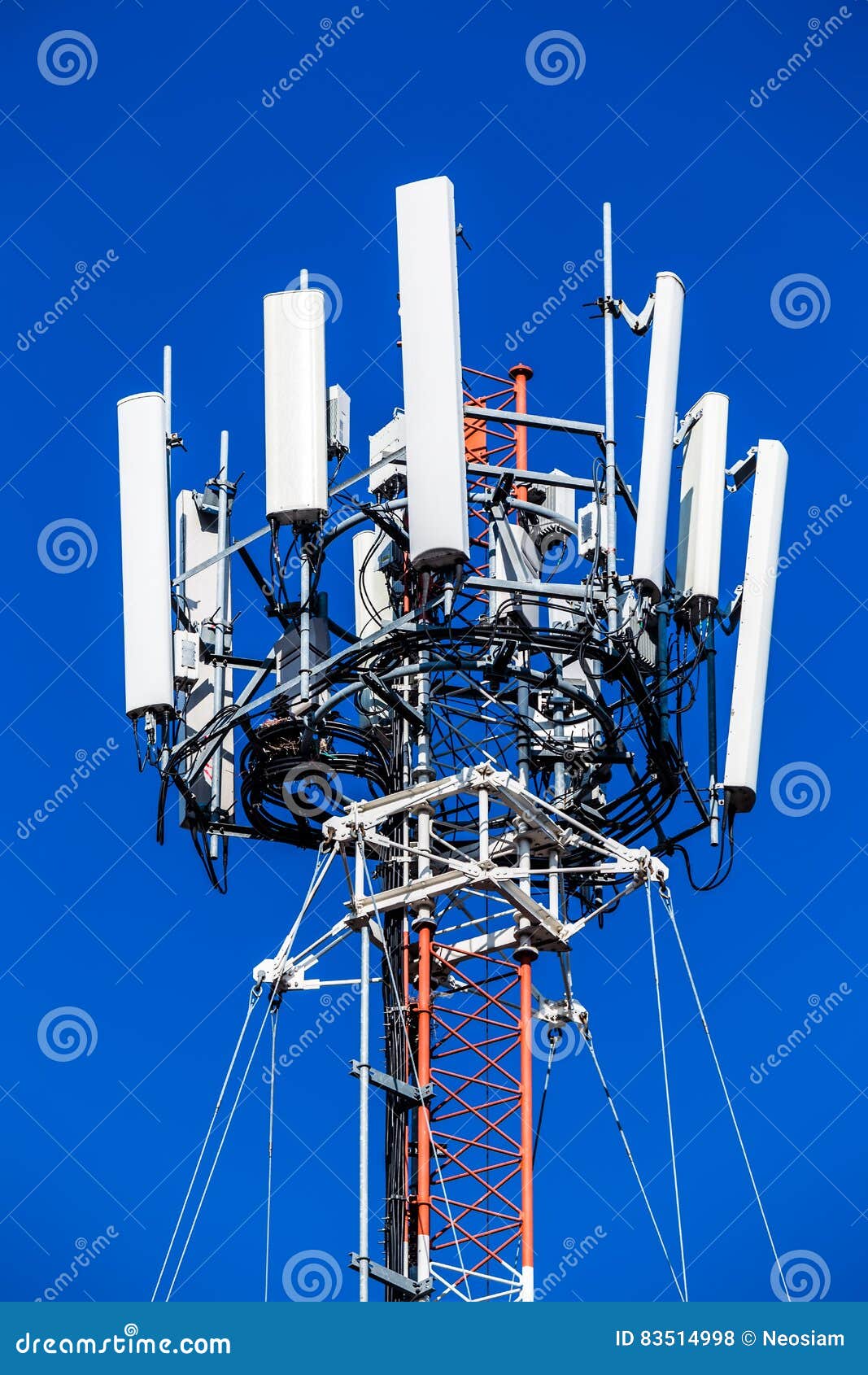 Communications Mobile Phone Radio Tower Stock Photo - Image of computer ...