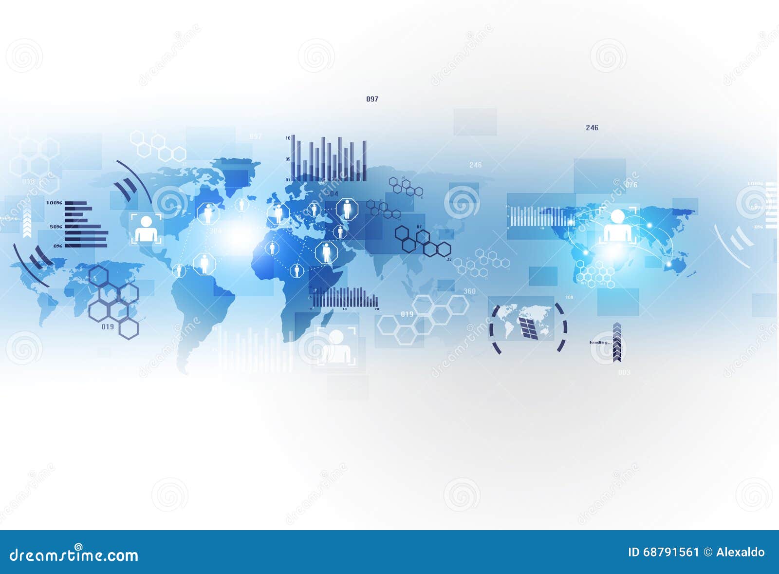 Communications Network Business Interface Stock Illustration ...