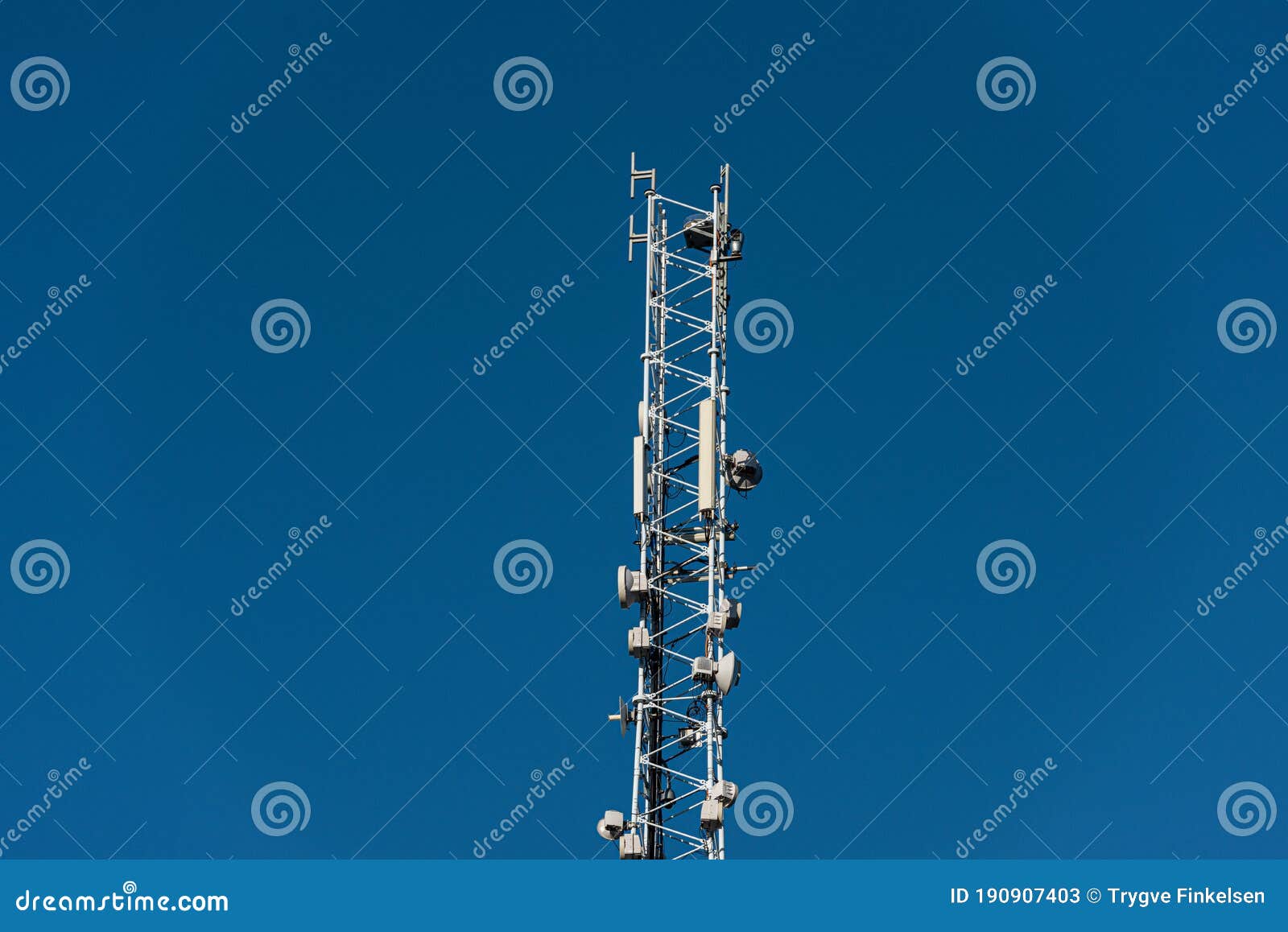 Communications Pylon with Cellular Antennas and Other Communications ...