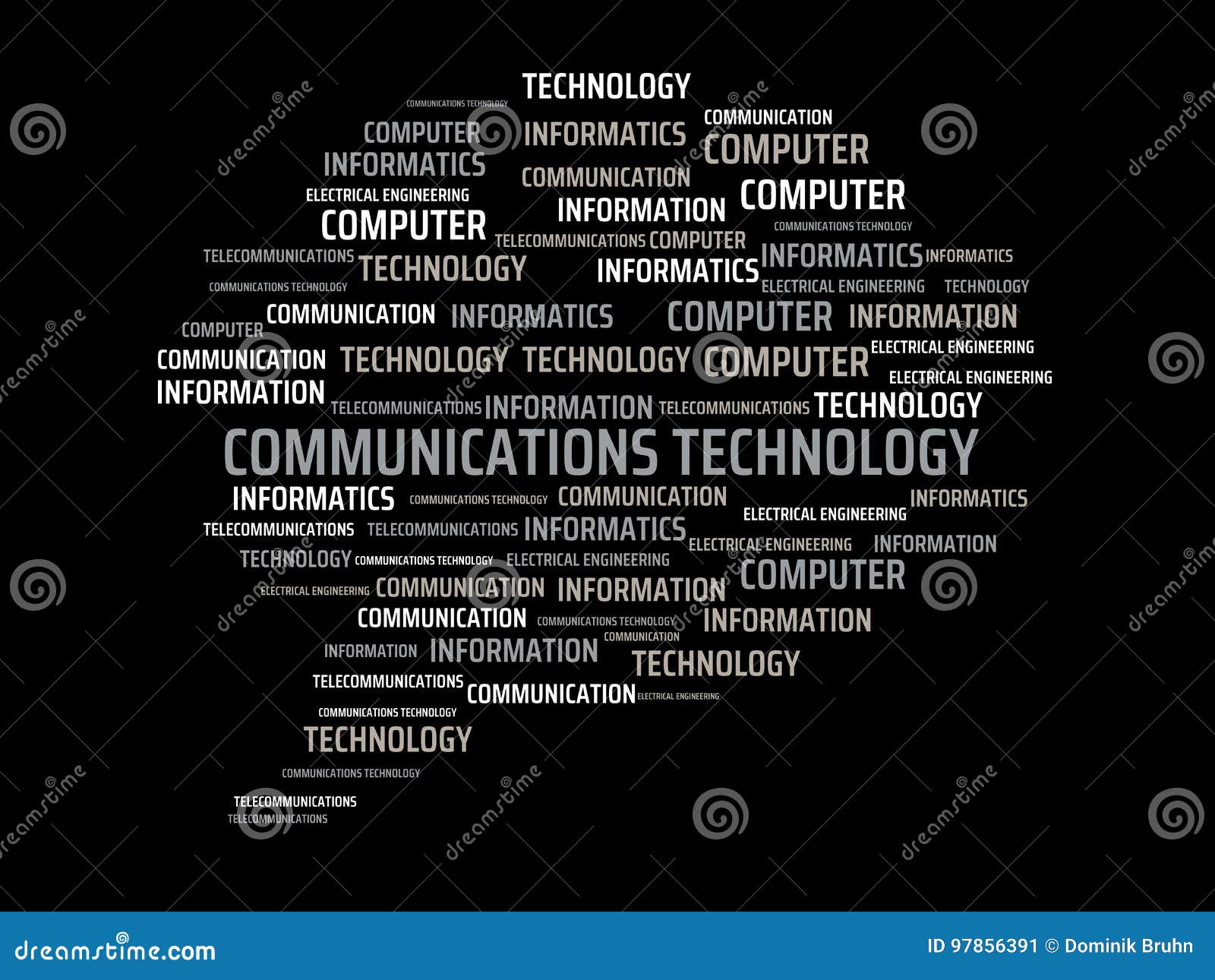 COMMUNICATIONS TECHNOLOGY - Image with Words Associated with the Topic ...