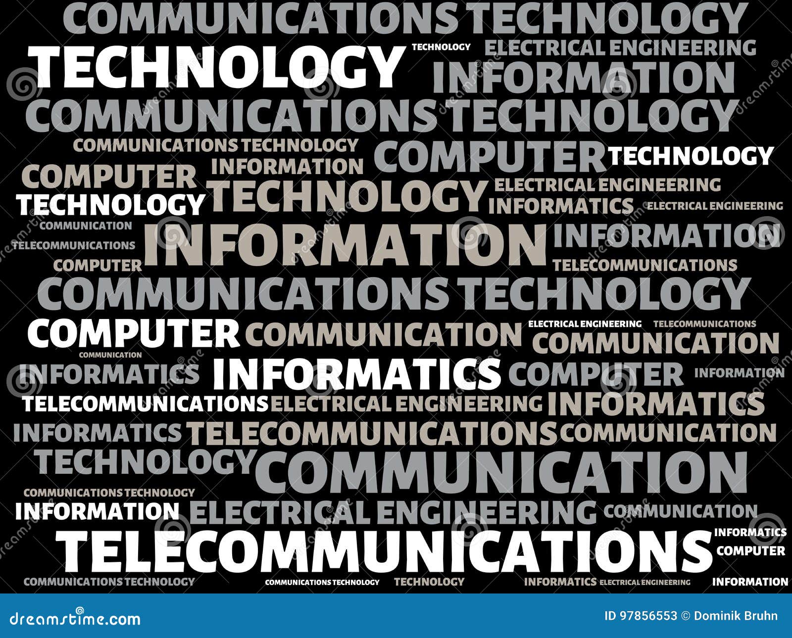 COMMUNICATIONS TECHNOLOGY - Image with Words Associated with the Topic ...
