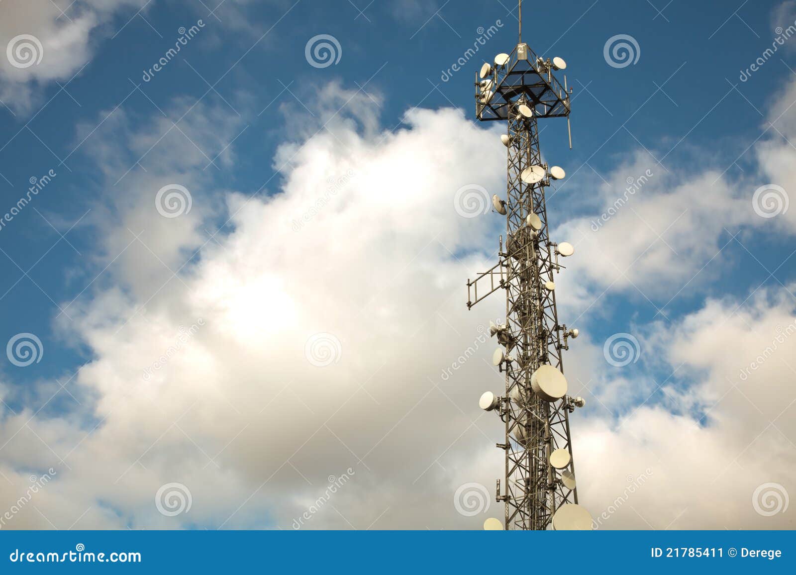 Communications Tower stock image. Image of media, cellphone - 21785411