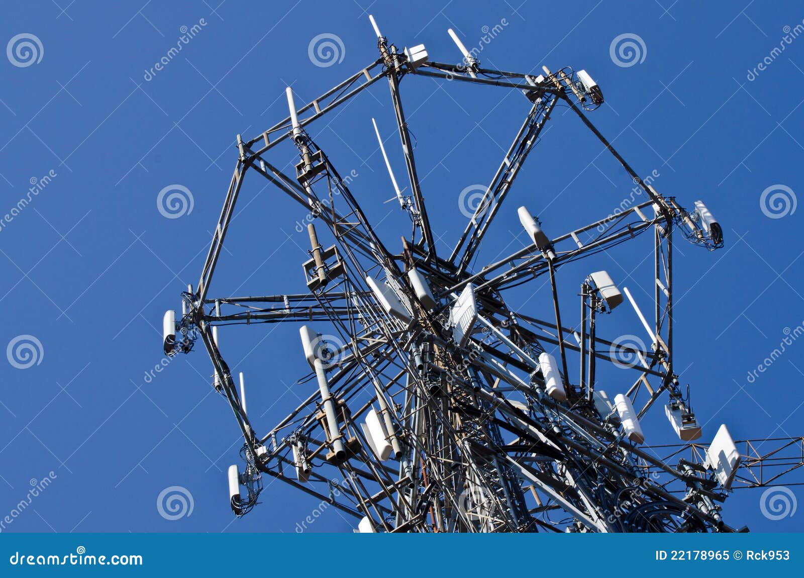 Communications Tower stock image. Image of repeater, telecommunications ...