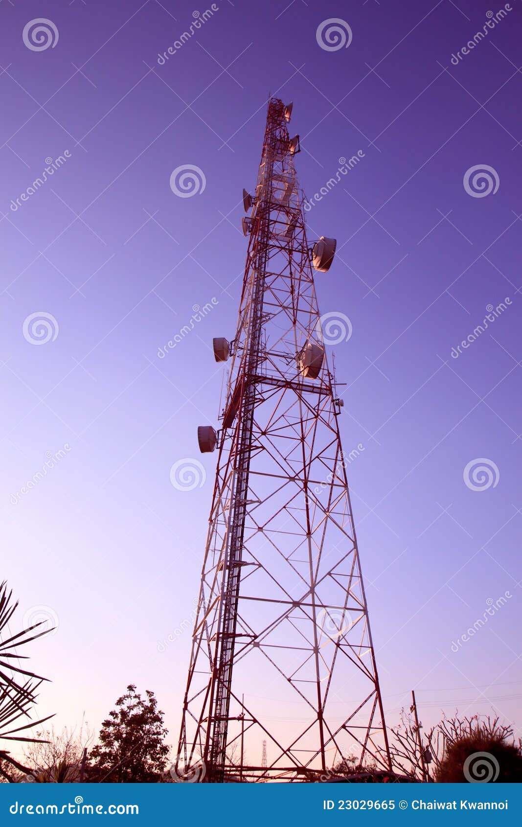Communications Tower stock image. Image of cellular, communication ...