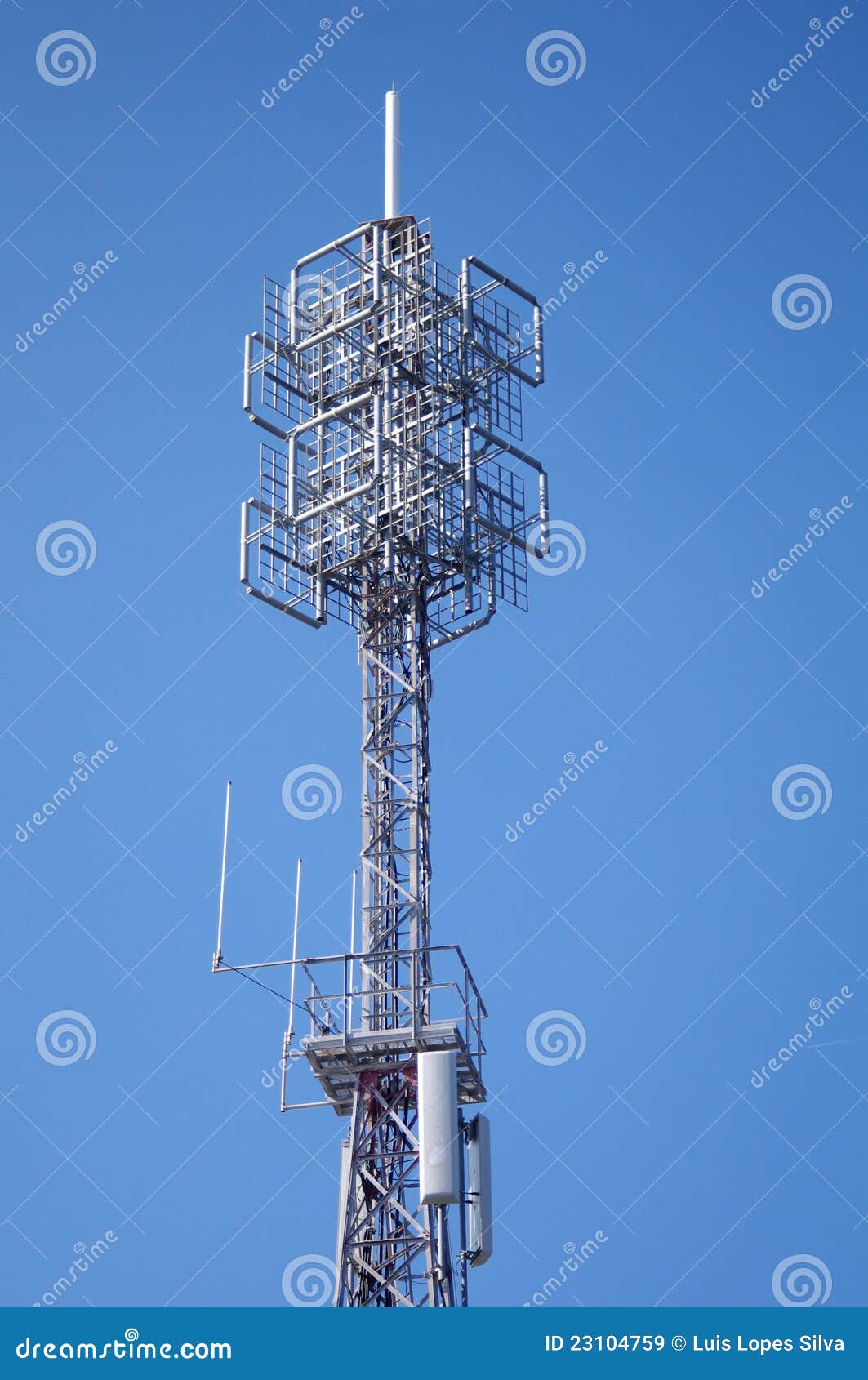 Communications tower stock image. Image of radio, grey - 23104759