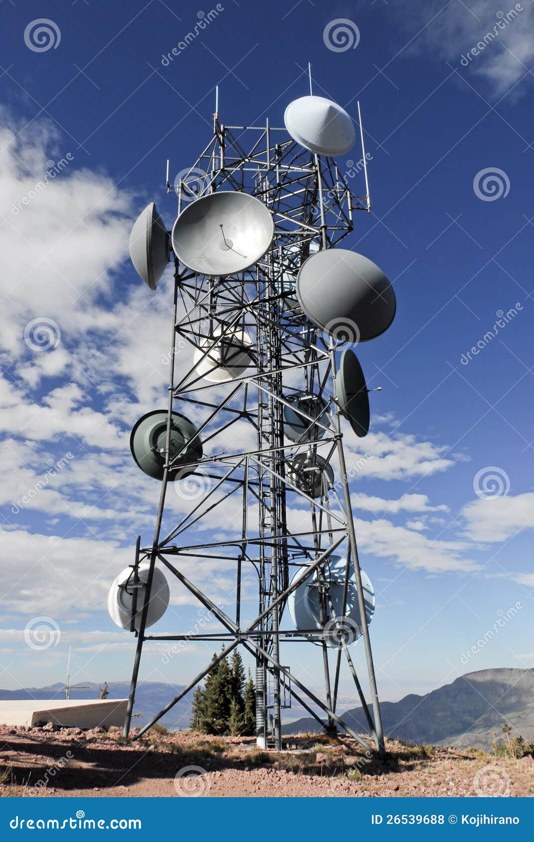 Communications Tower stock photo. Image of wireless, dish - 26539688
