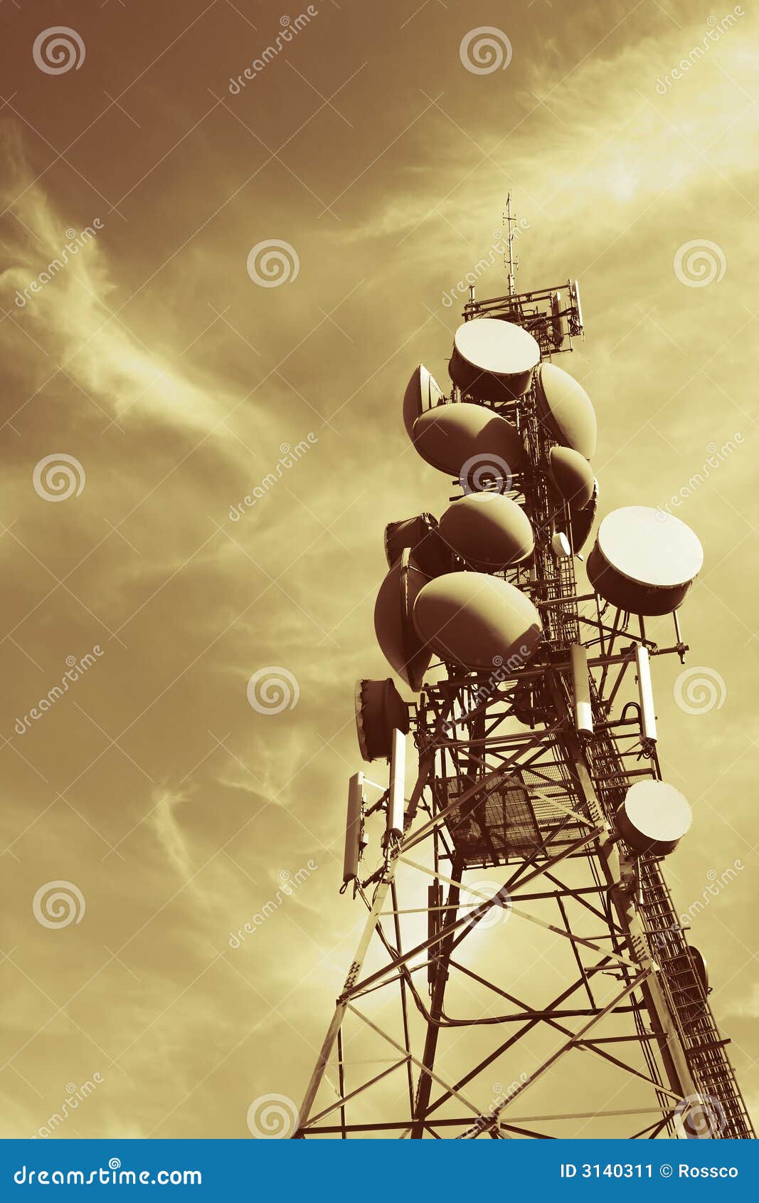 Communications Tower stock image. Image of power, broadcast - 3140311