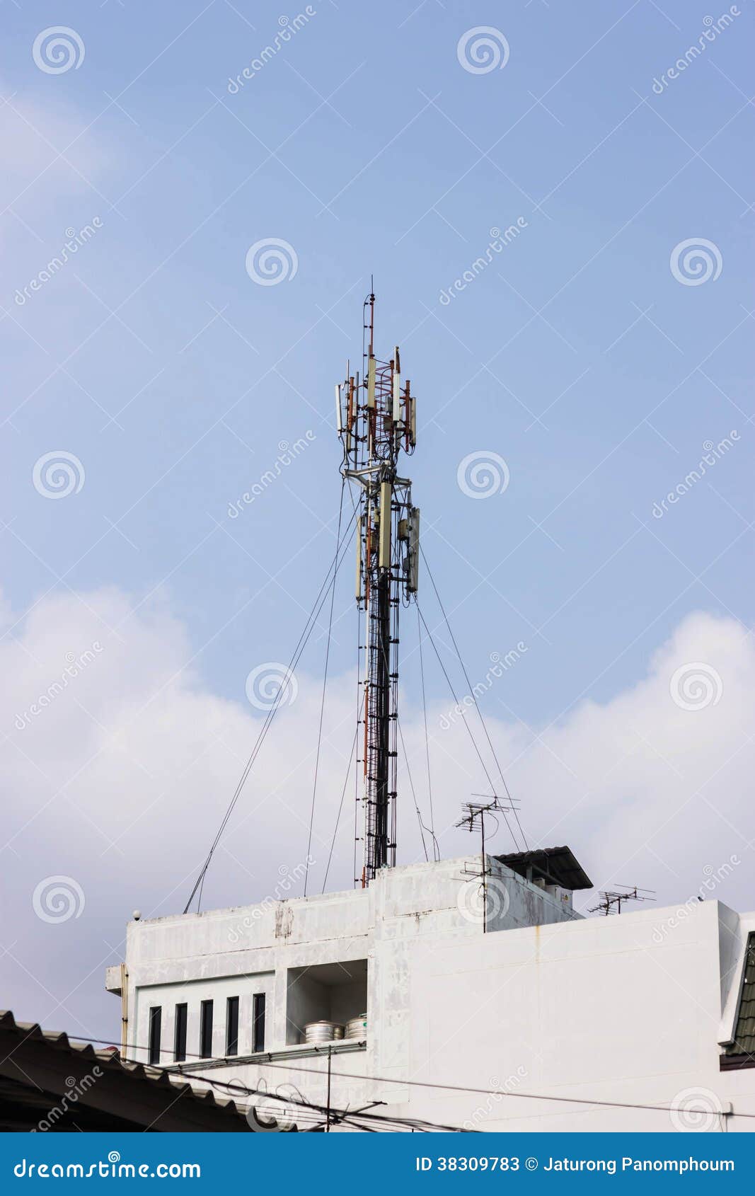 Communications Tower stock image. Image of mast, network - 38309783