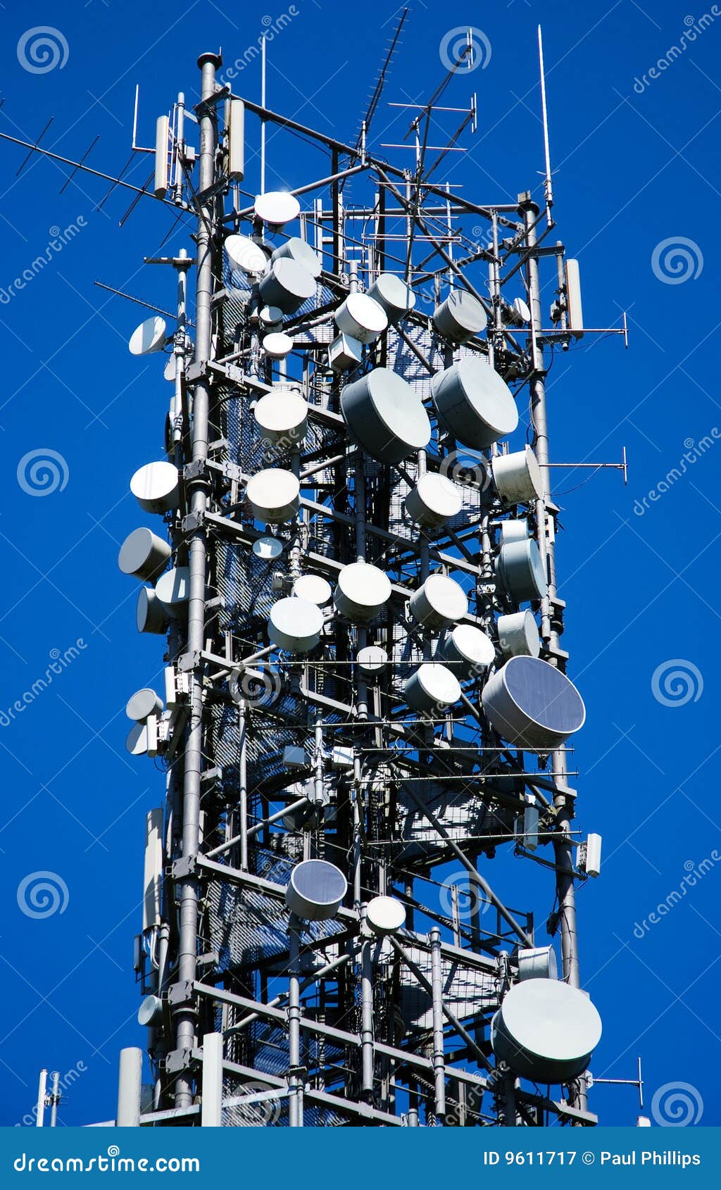 Communications tower stock image. Image of aerial, communication - 9611717