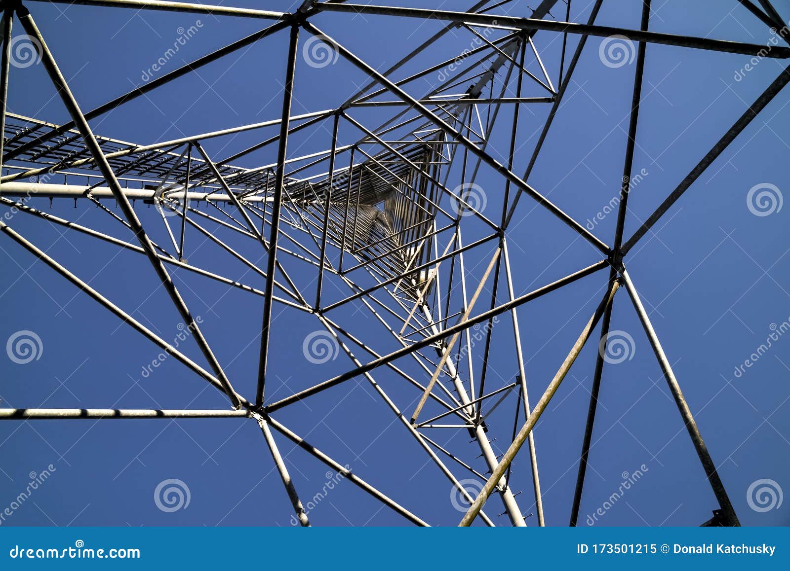 Communication Tower from Base Stock Image - Image of mental, detail ...