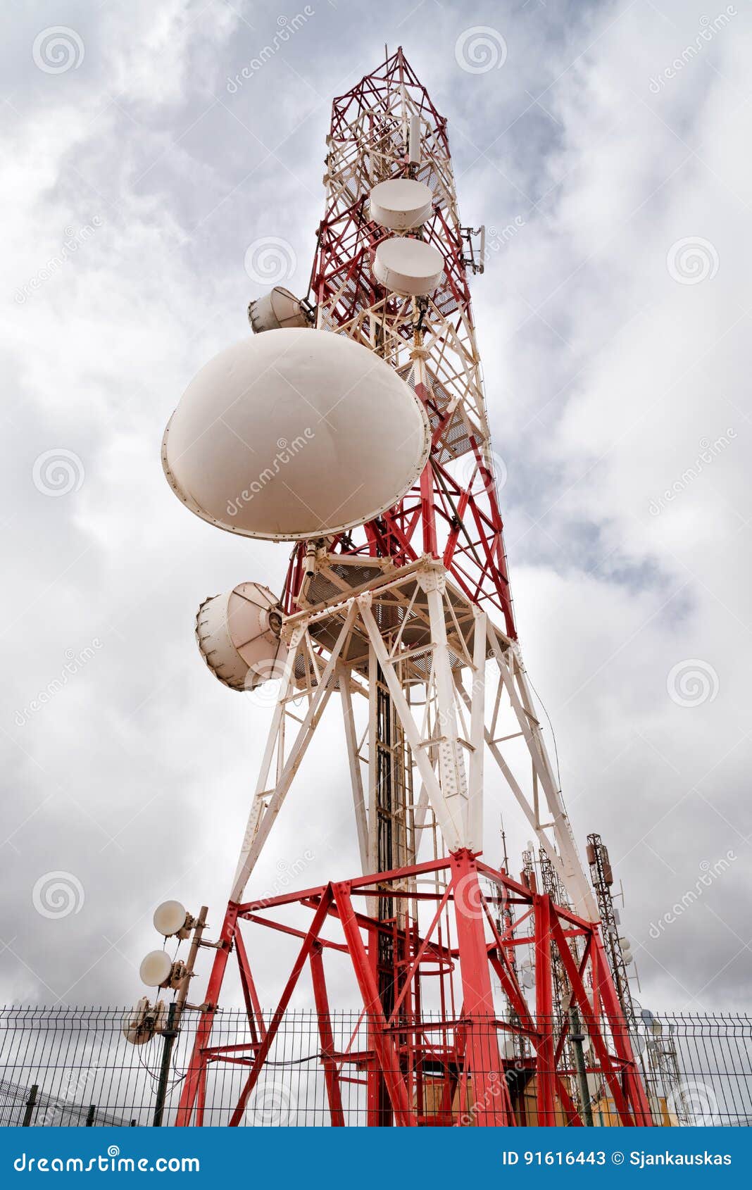 Communications tower stock image. Image of directions - 91616443