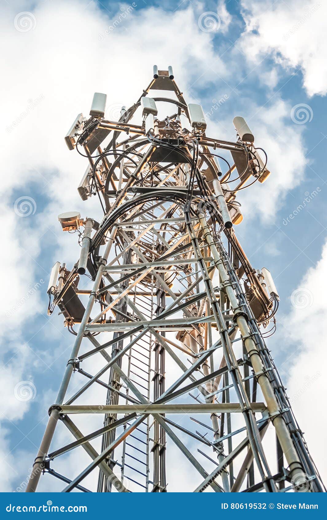 Communications tower HDR stock photo. Image of network - 80619532