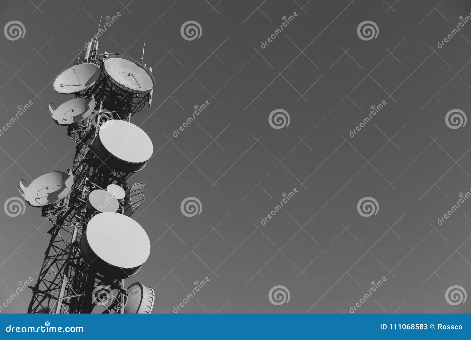 Communications Tower with Many Antenna Stock Image - Image of speed ...