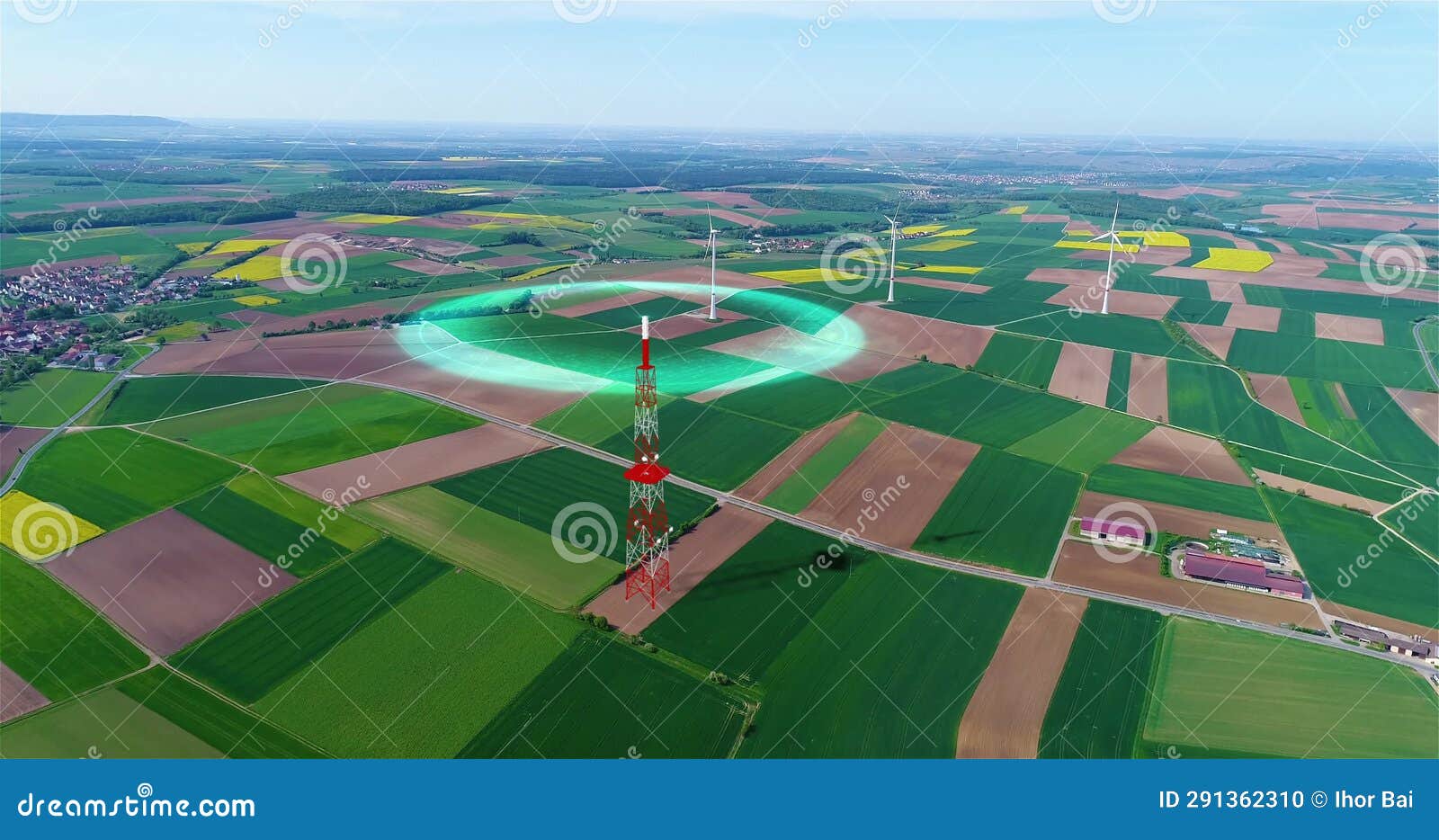 Communications Tower. Telecommunication Network Repeaters. Antenna ...